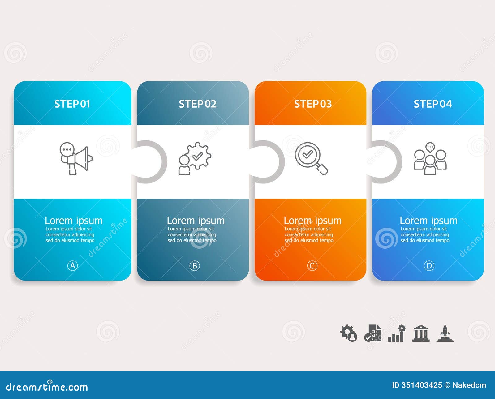 Simple Infographics Timeline Business Workflow Background with Business ...