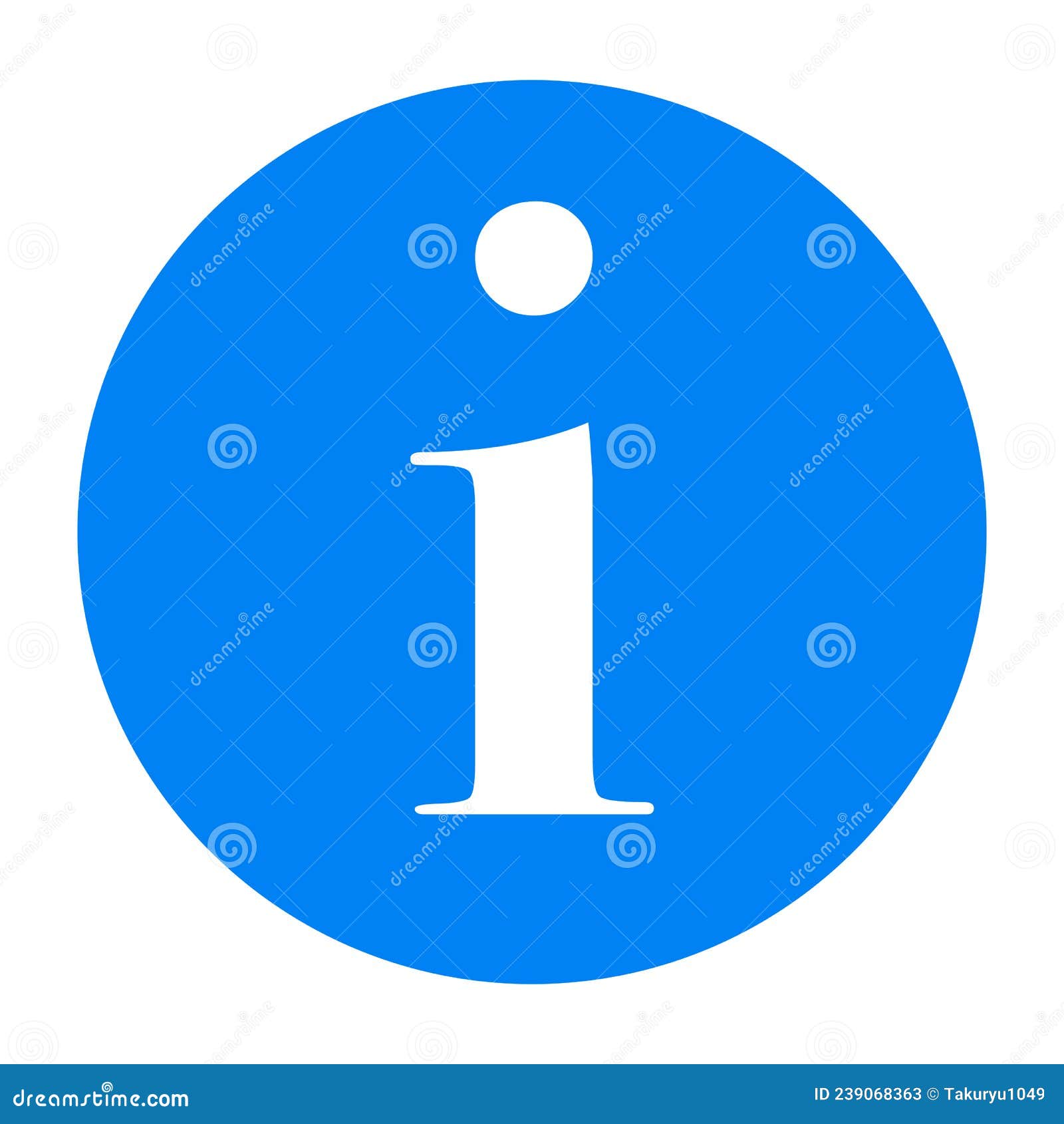 A Simple Blue Information Icon. Flat Design Vector. Stock Vector ...