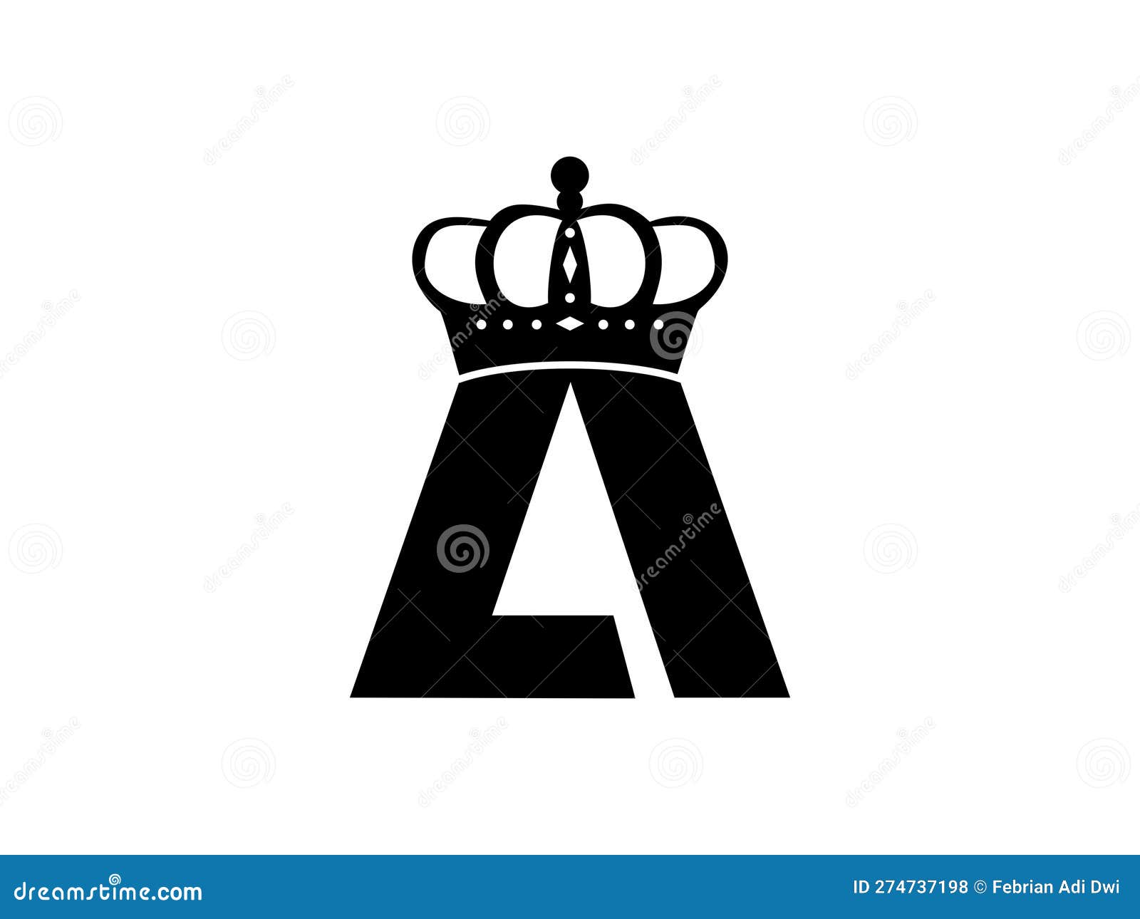 Simple Initial Letter a with Crown Logo. Letter and Crown Vector ...