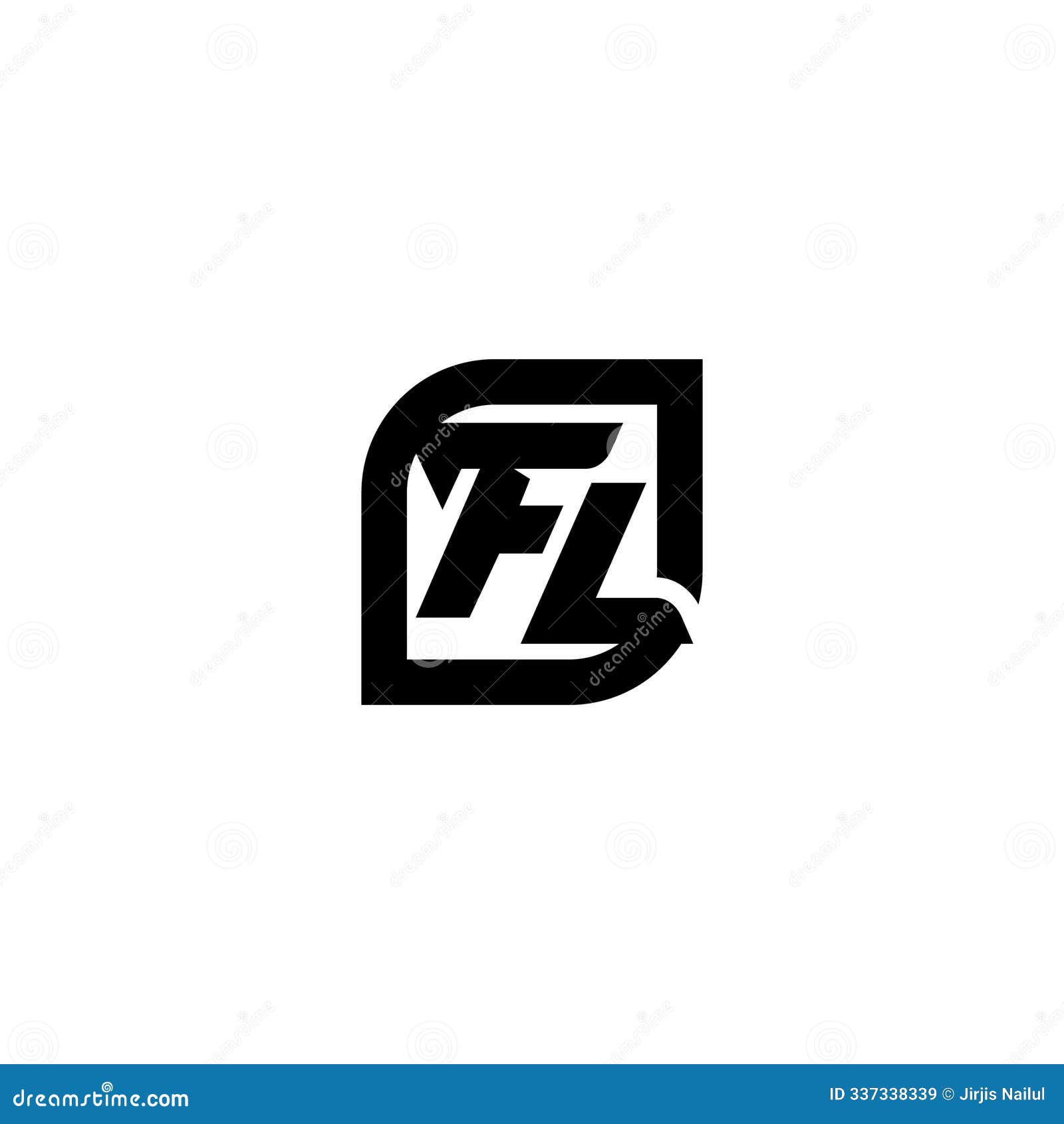 Simple Initial Letter FL Logo Concept Design Template Stock ...