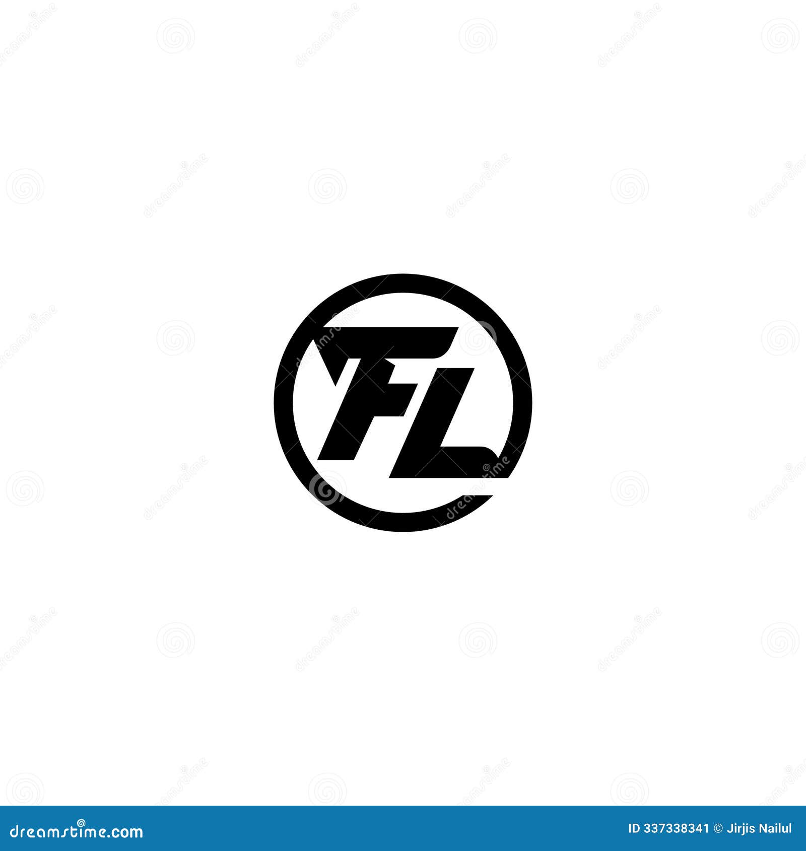 Simple Initial Letter FL Logo Concept Design Template Stock ...