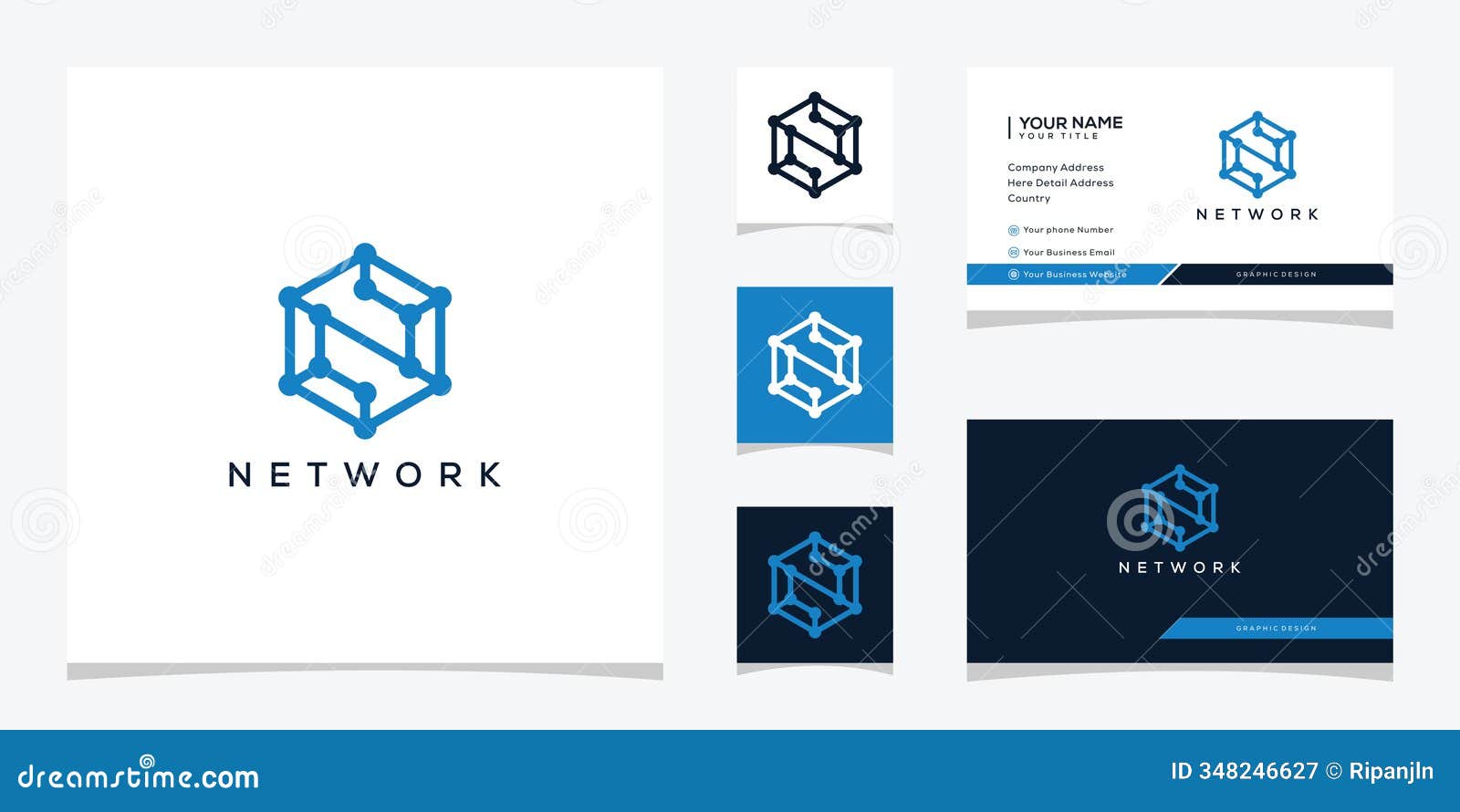 Simple Letter N Network Technology Logo Design Graphic Icon Stock ...