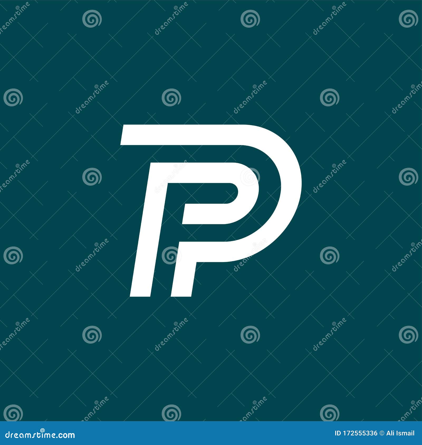 Simple Initial Letter P or Pp Logo Stock Vector - Illustration of ...