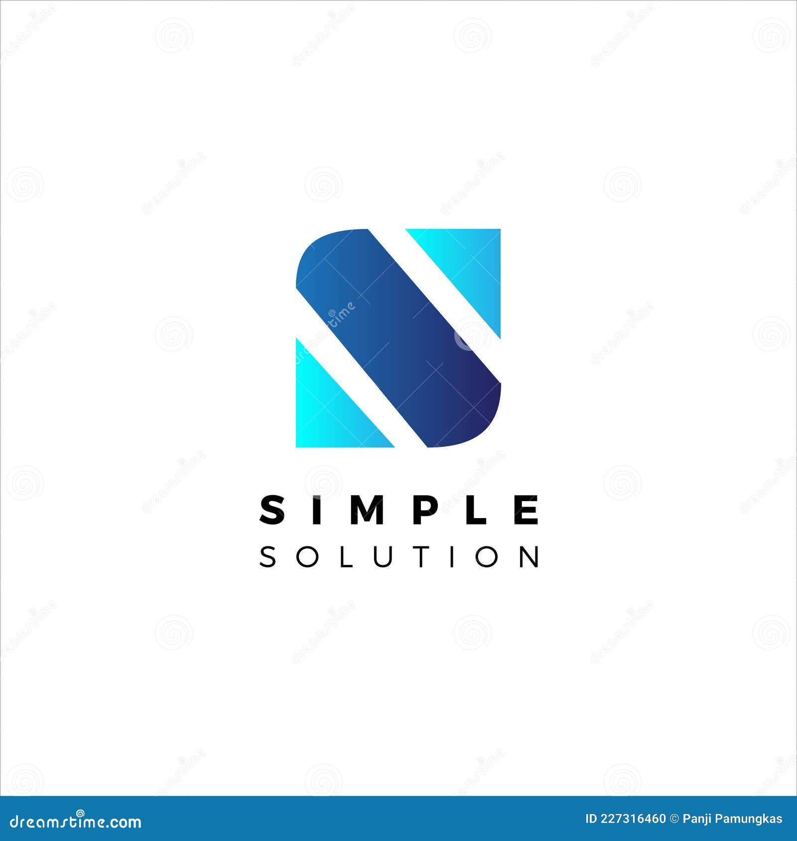 Simple Initial Letter S Shape Logo Design Template Stock Illustration ...