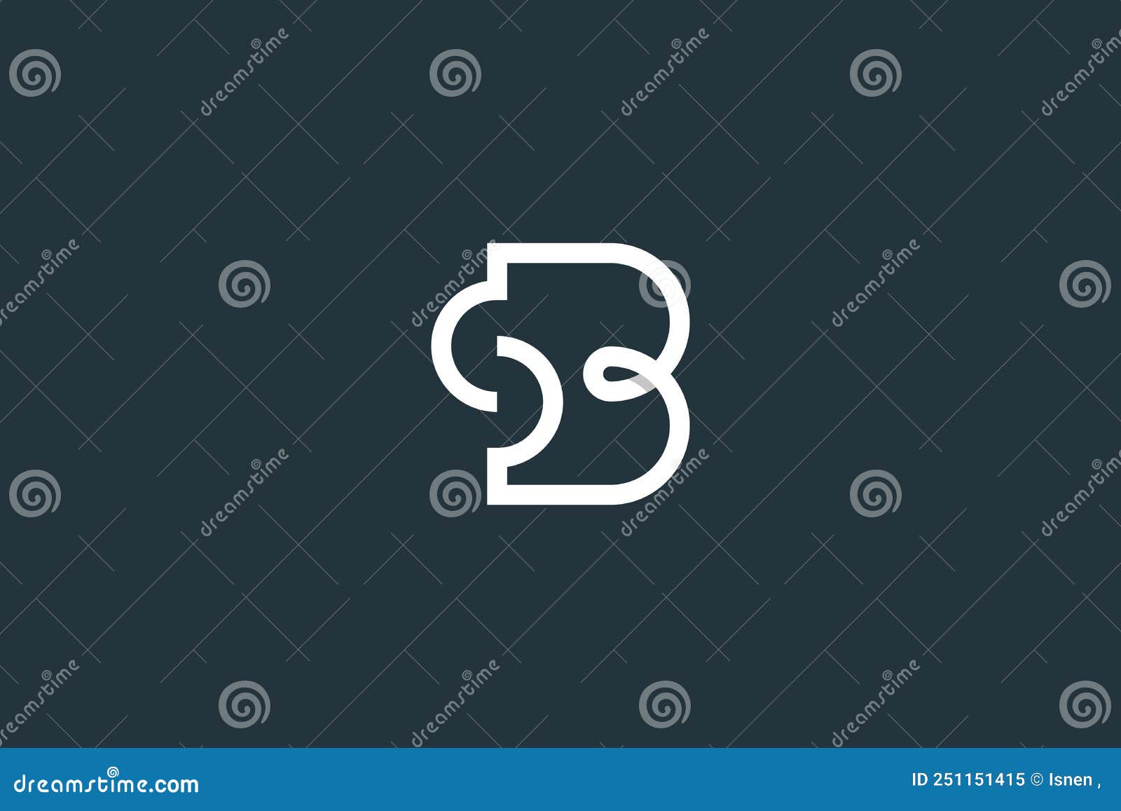 Initial Letter SB Logo Design Vector Template Stock Vector ...