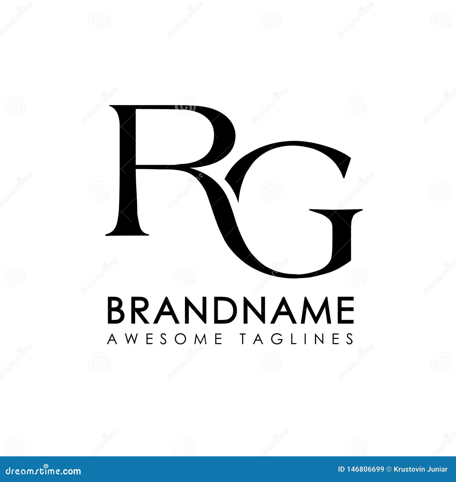 Simple Initial Letters RG Logo Stock Vector - Illustration of corporate ...