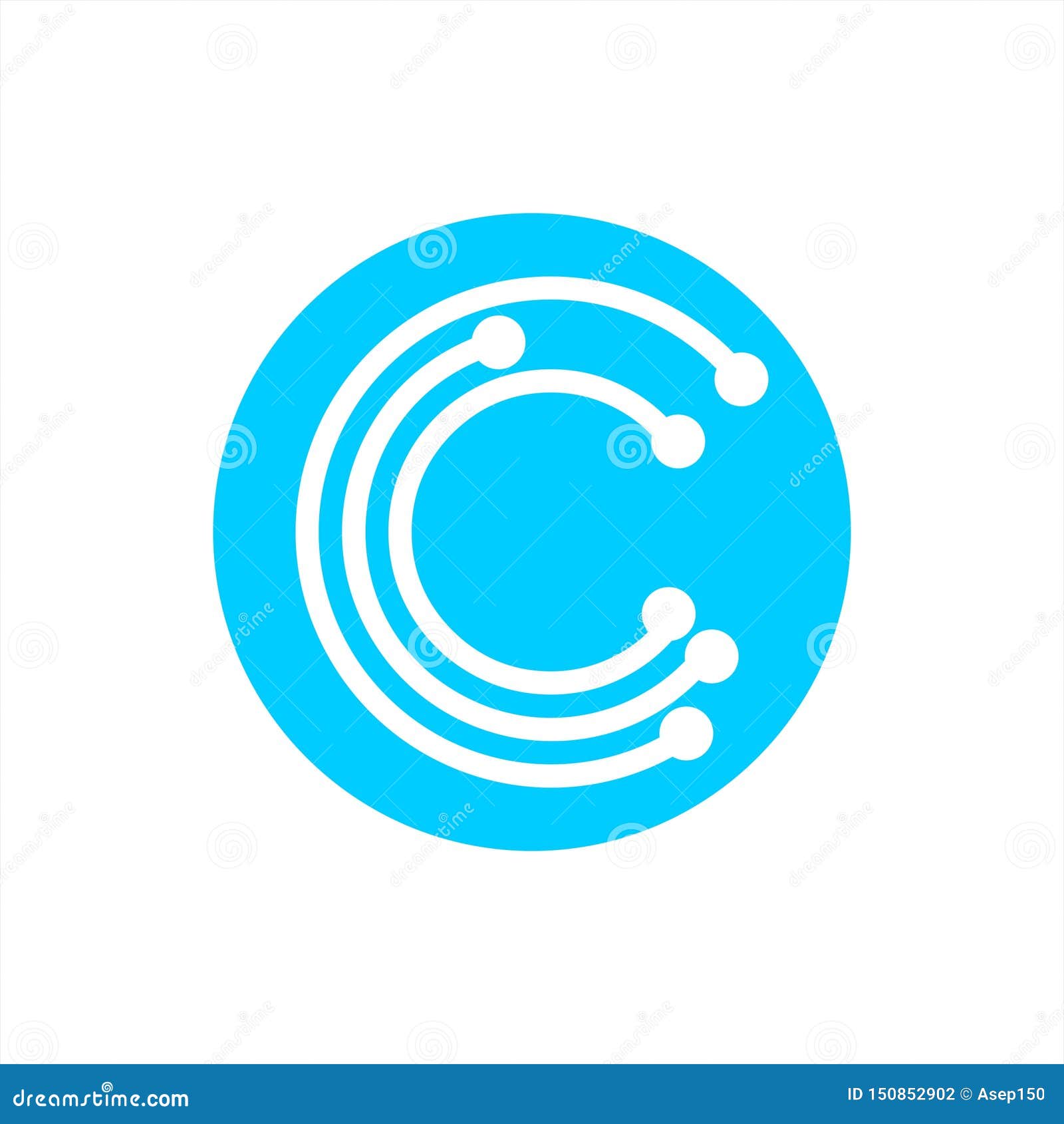 Initials C, Cc, Ccc Geometric Network Line and Digital Data Logo Stock ...