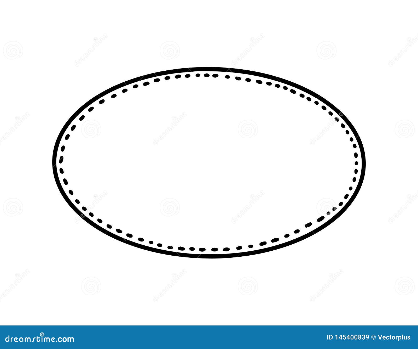 Inky Hand Drawn Circles Pattern On Blotting Paper Vector Illustration ...