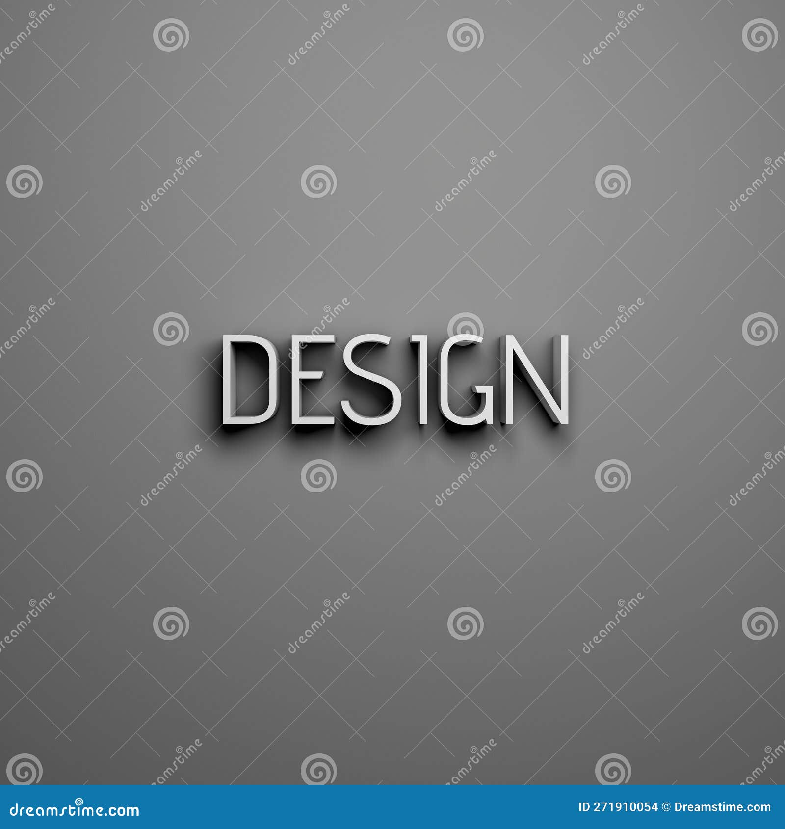 A Simple Inscription "Design" on the Wall. Dramatic Lighting Stock ...