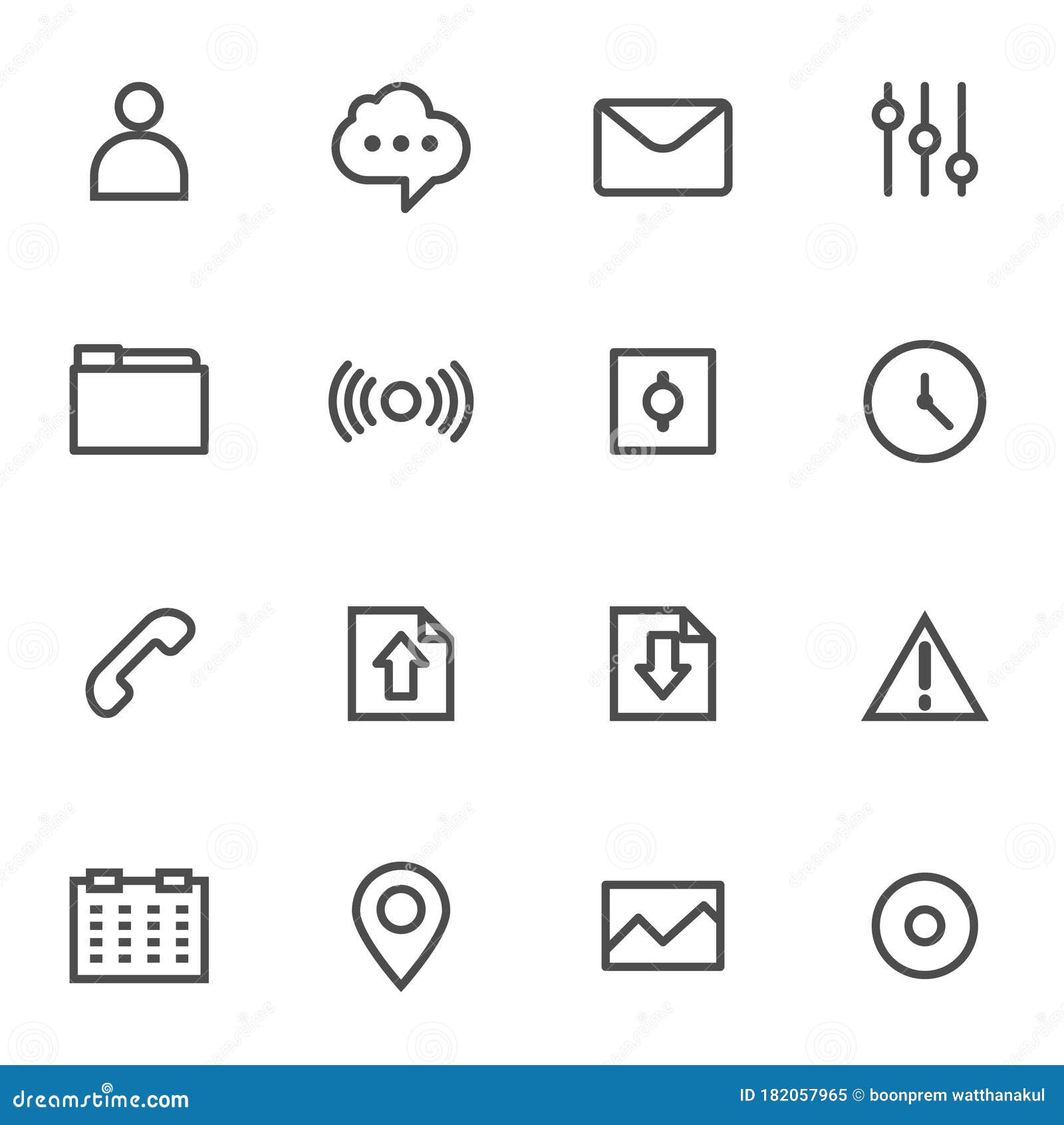 Simple Internet Line Icons Set. Beautiful Icon Stock Vector ...
