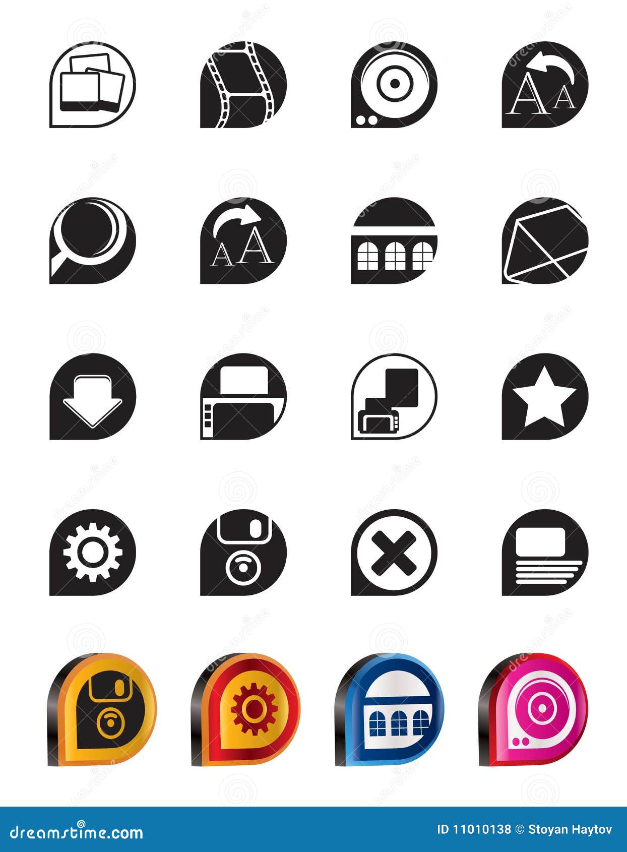 Simple Internet Of Things Icon Set. Symbols For IOT With Flat Design ...