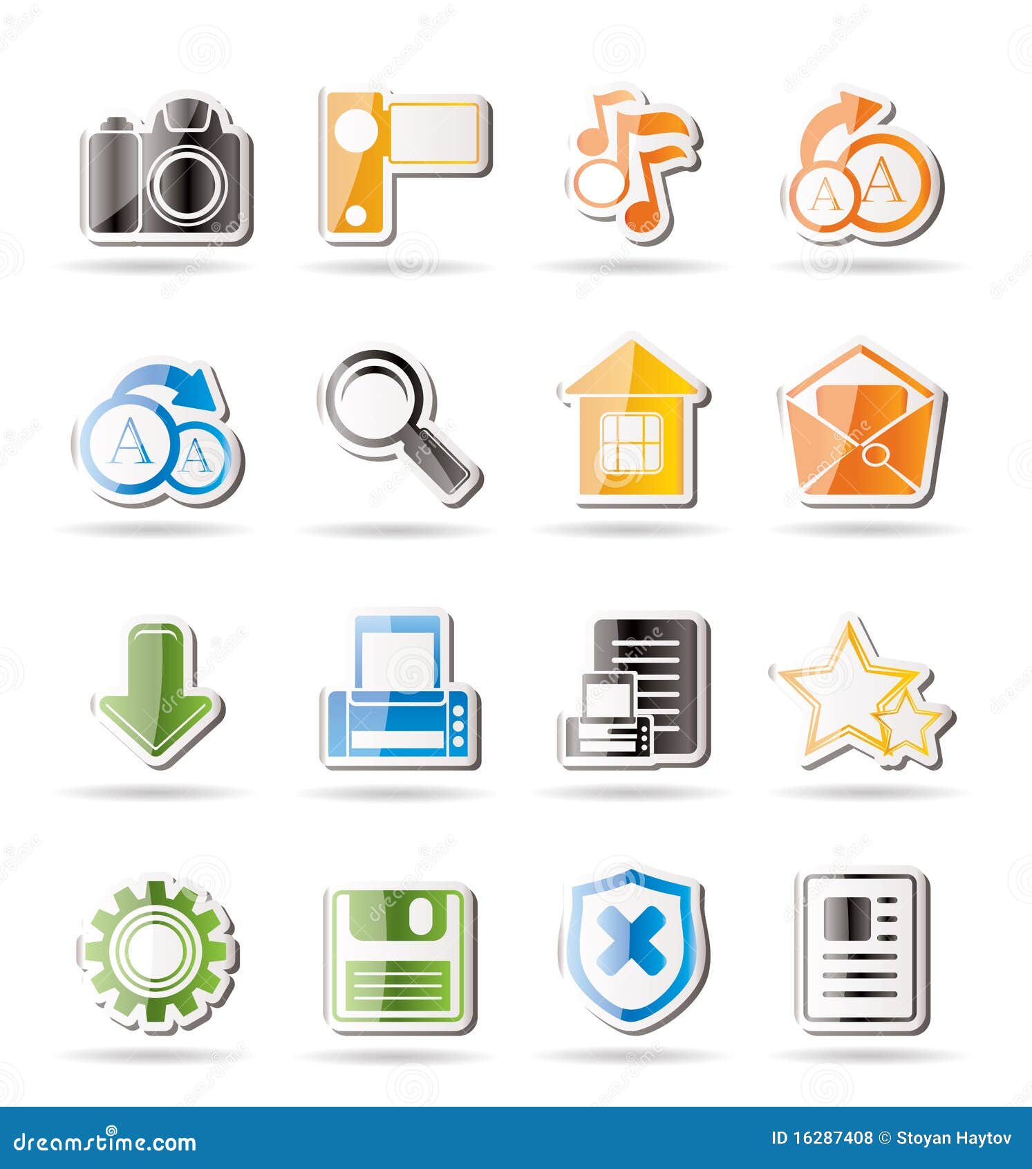 Simple Internet and Website Icons Stock Vector - Illustration of ...