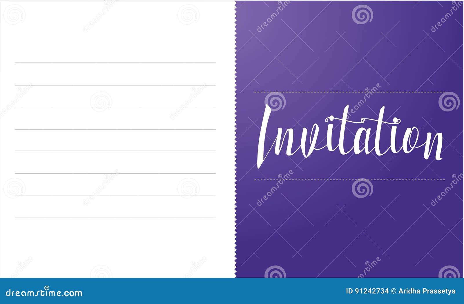 Simple Invitation Card Design Style Collection Stock Vector ...