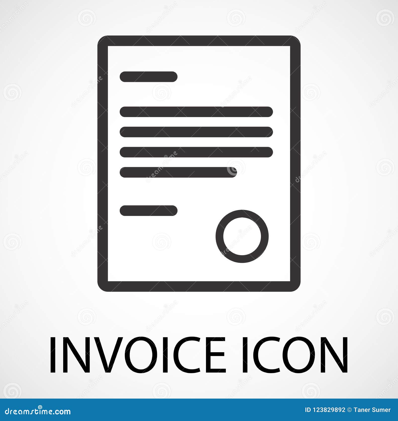 Simple Invoice Template Cartoon Vector | CartoonDealer.com #89798191