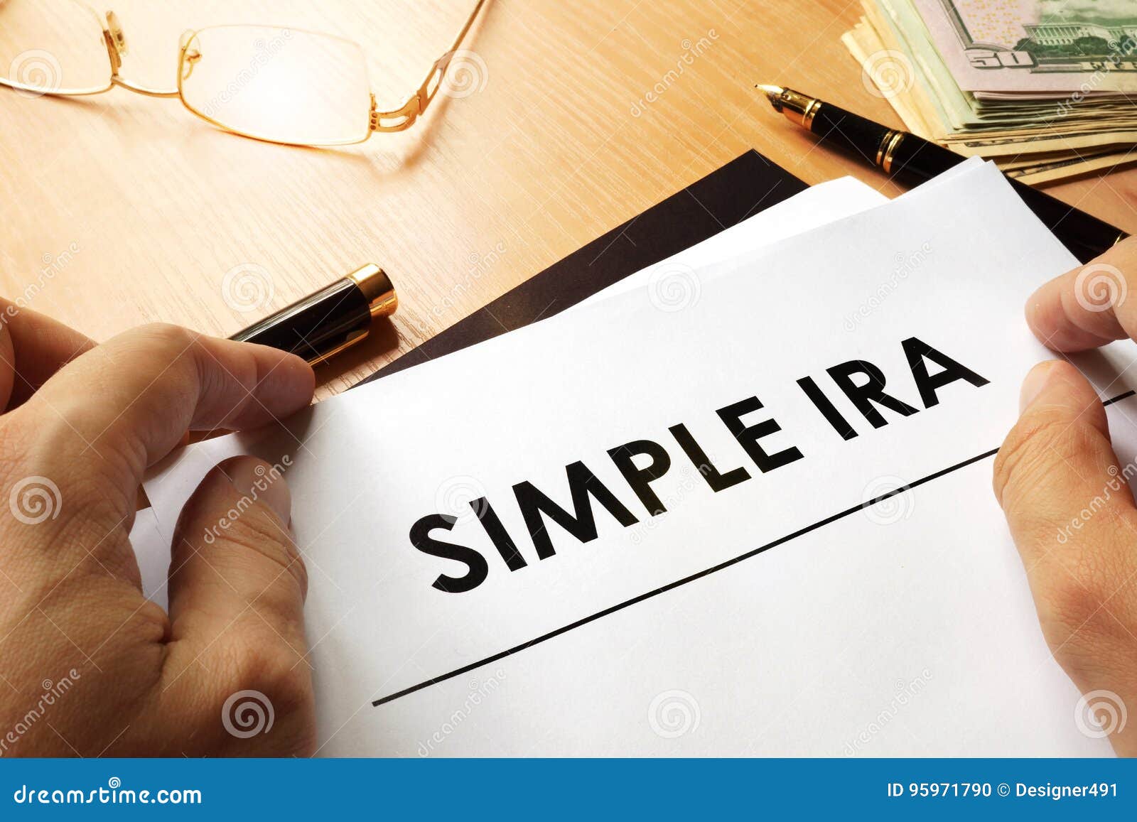 SIMPLE IRA concept. stock photo. Image of plan, retirement - 95971790
