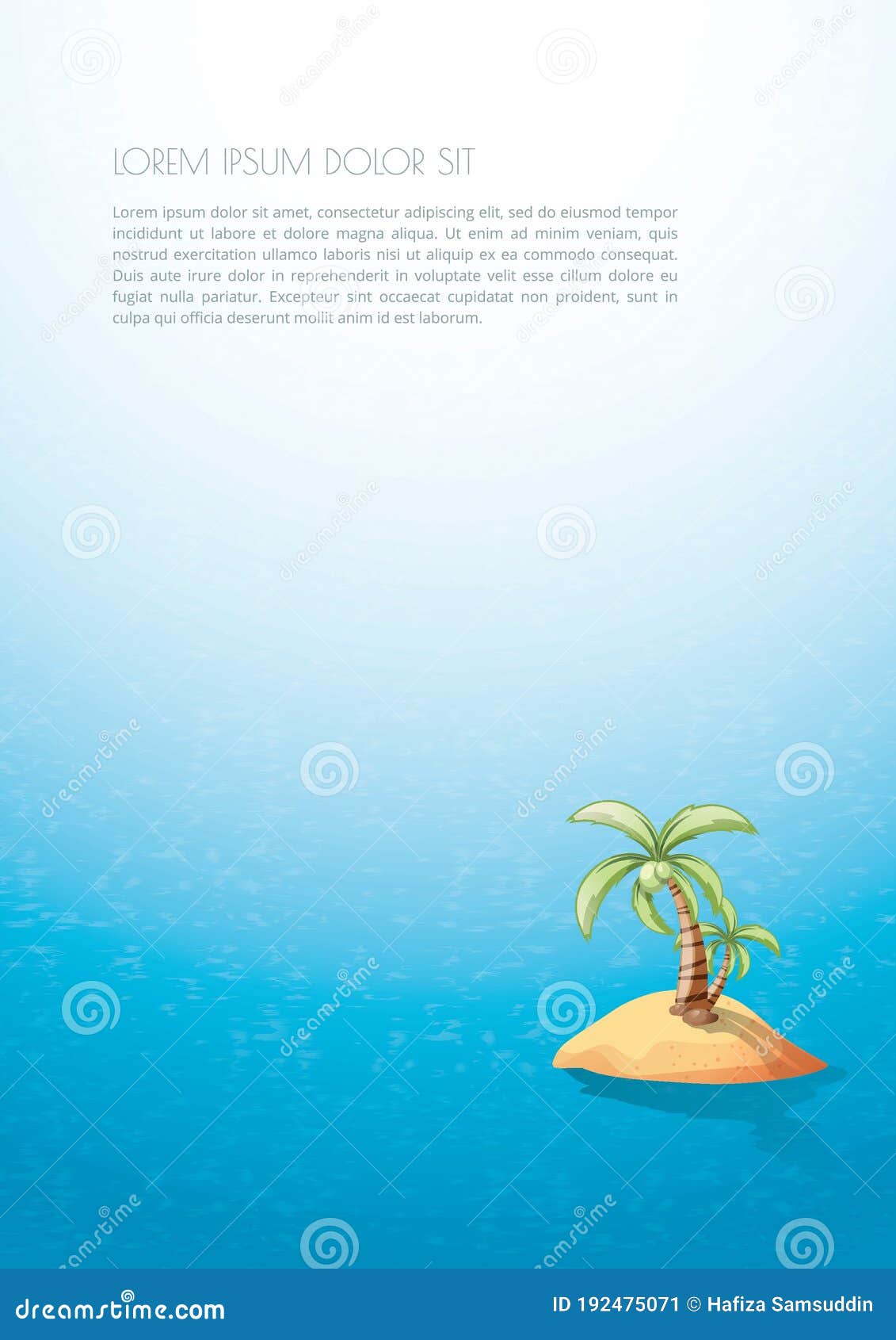 Simple Island Poster. Vector Illustration Decorative Design Stock ...