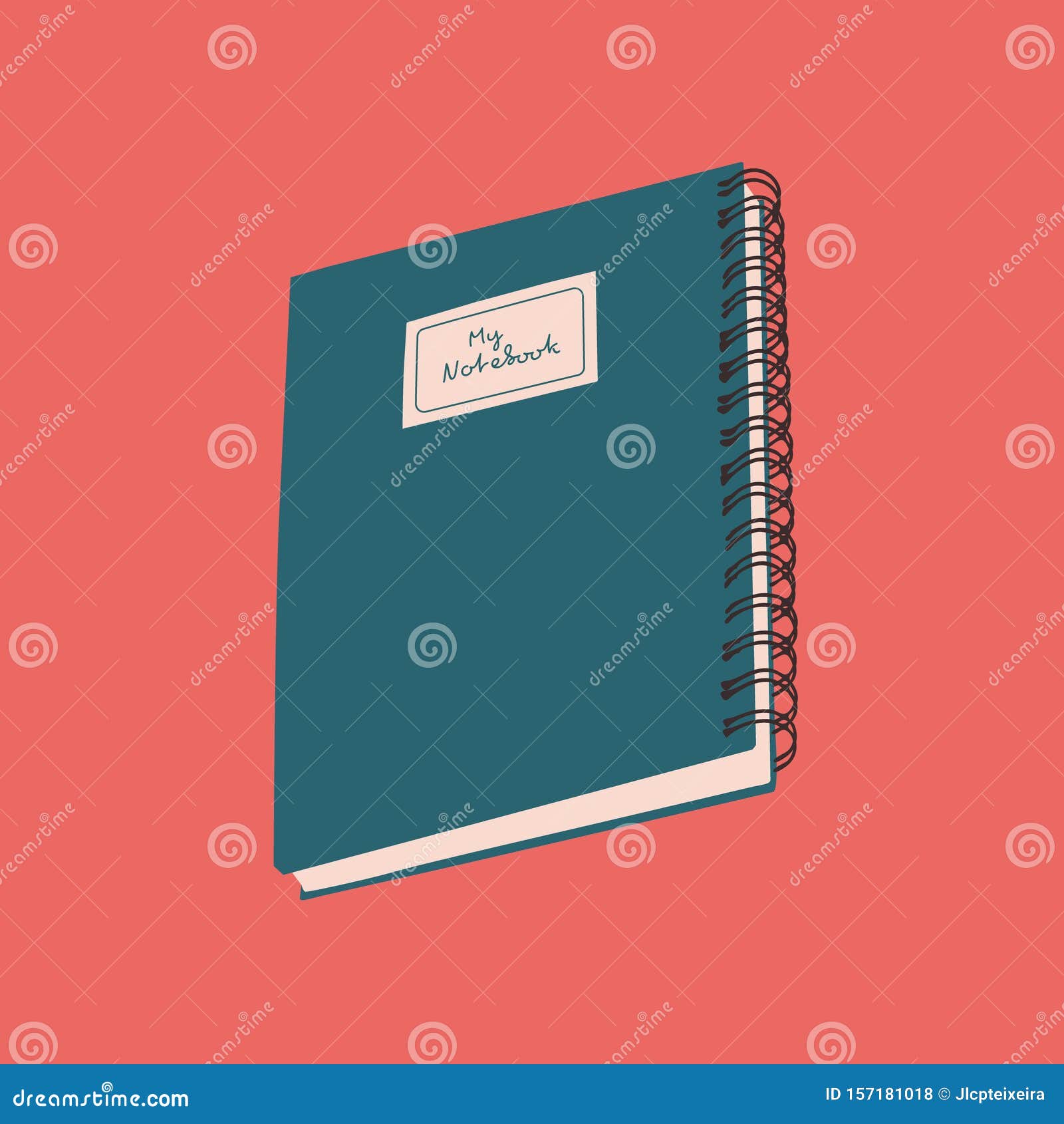 Simple Labeled Notebook Illustration Vector Isolated Element Stock ...