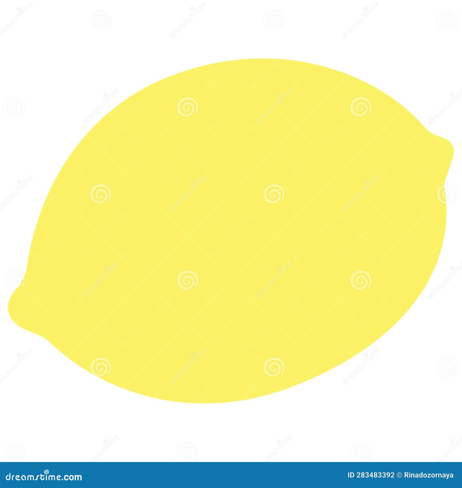 Simple Isolated Lemon Slice on White Background. Stock Illustration ...