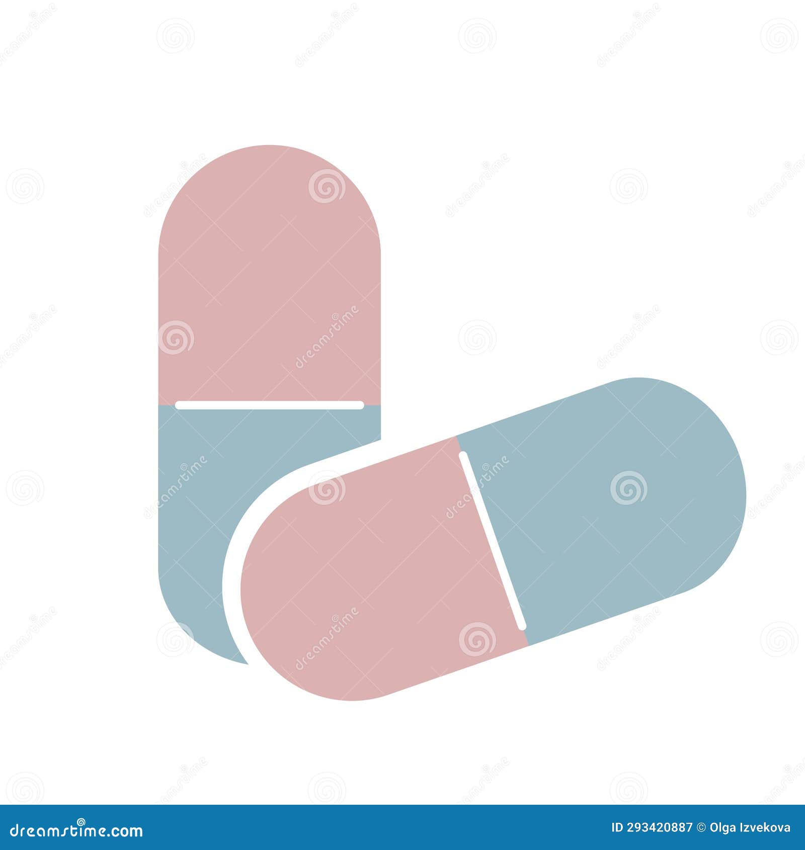 Vector Isolated Illustration of Two Capsules Stock Vector ...