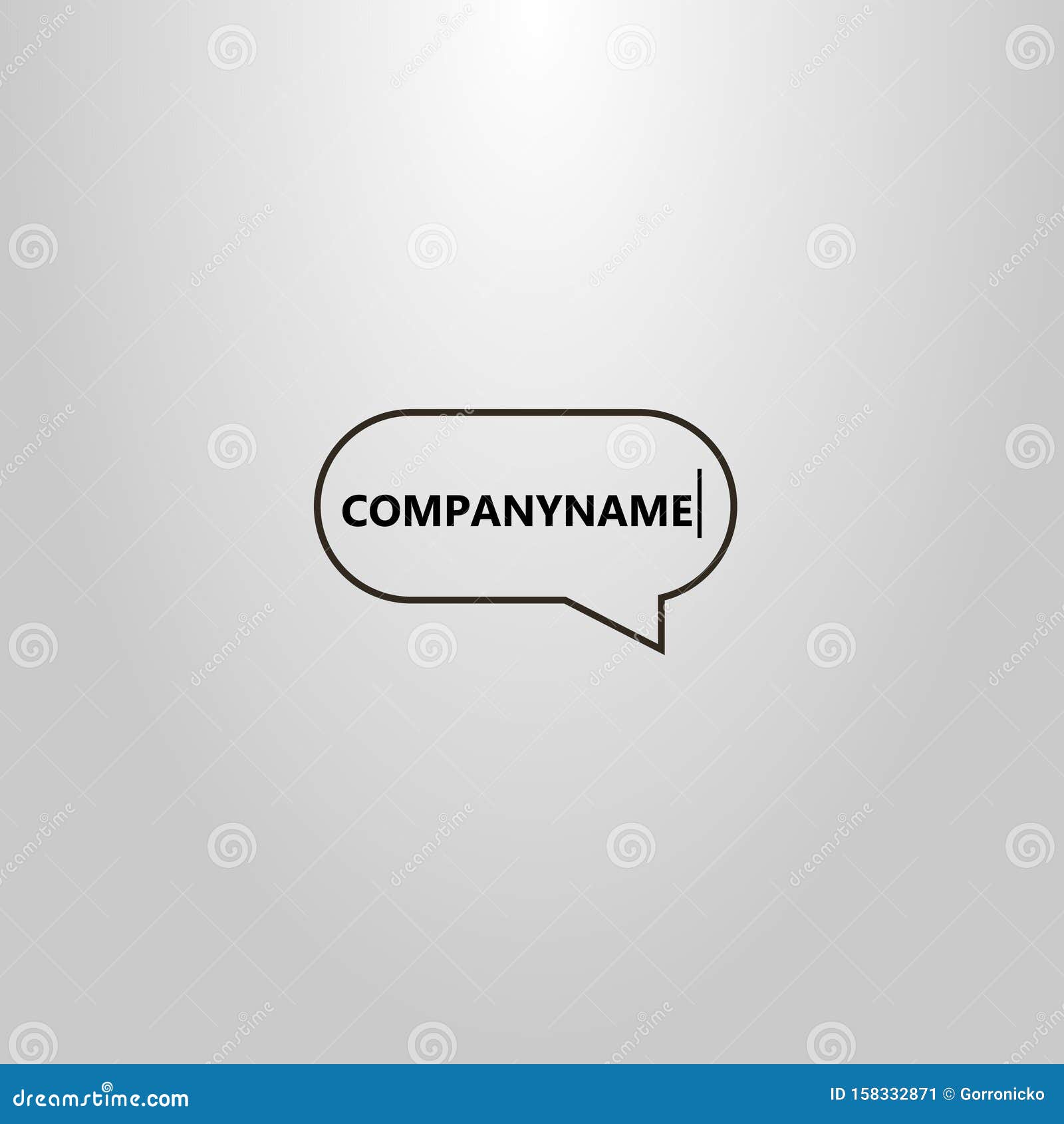 Simple Isolated Vector Line Art Logo of Dialog Cloud Frame Stock Vector ...