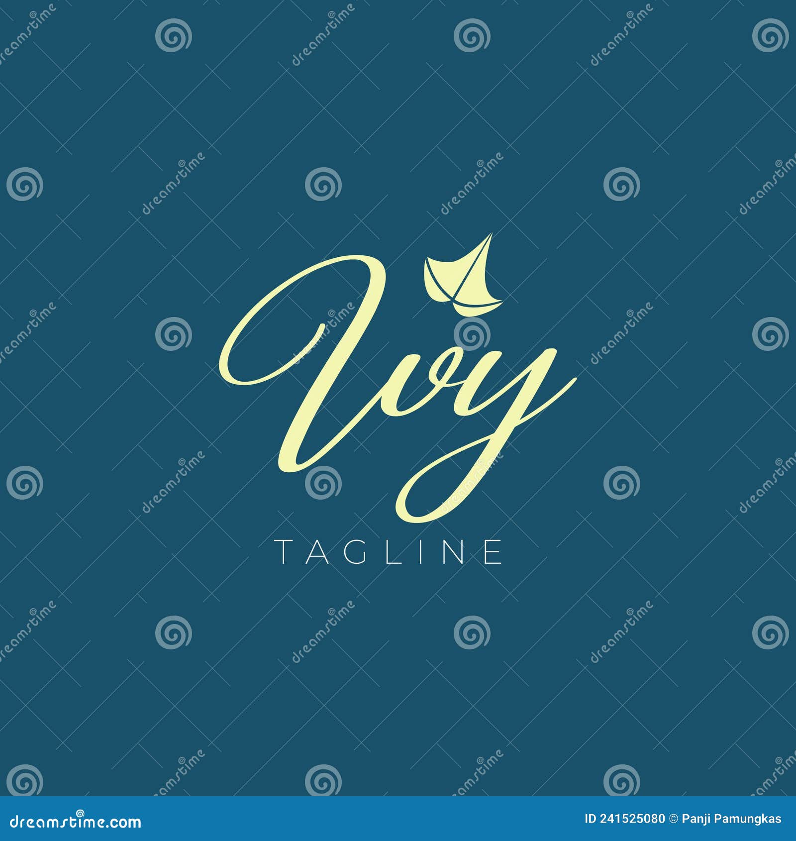 Simple Ivy Type Logo Design Template Stock Illustration - Illustration ...