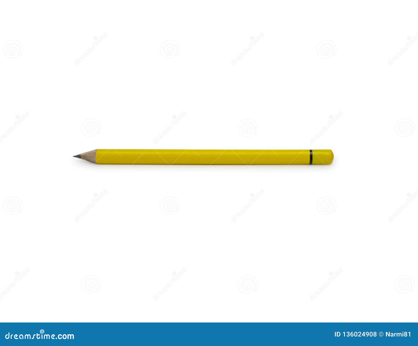 Simple Jaune De Crayon D'isolement Sur Le Fond Blanc Photo stock ...