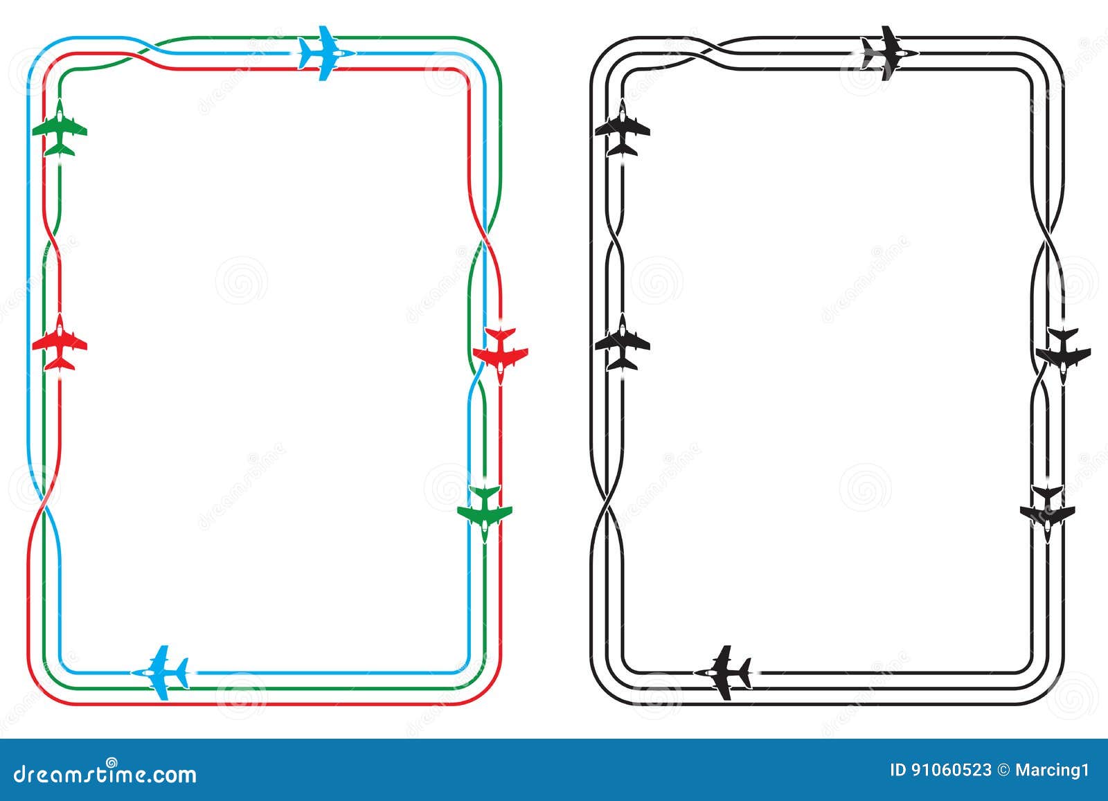 Simple jet border stock vector. Illustration of border - 91060523