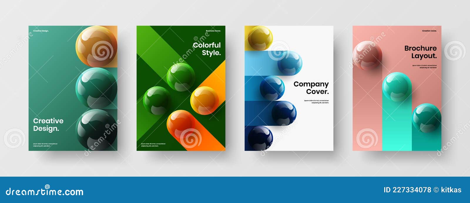 Simple Journal Cover Design Vector Concept Bundle Stock Vector ...