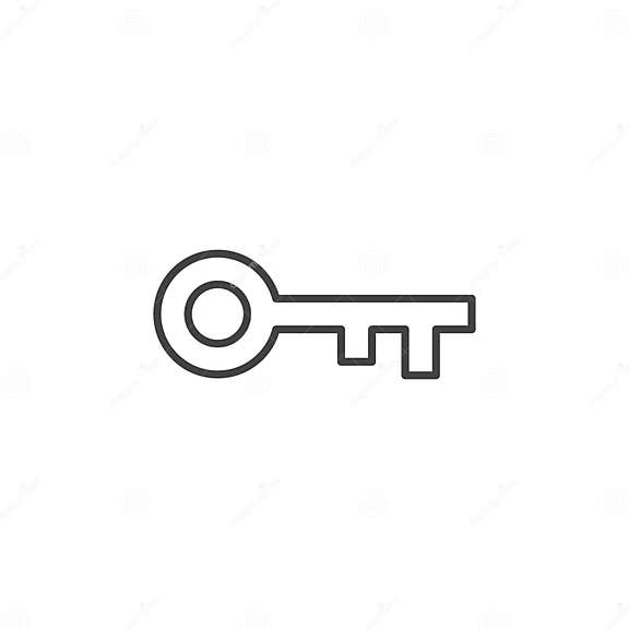 Simple Key Icon Symbolizing Access or Security Stock Vector ...