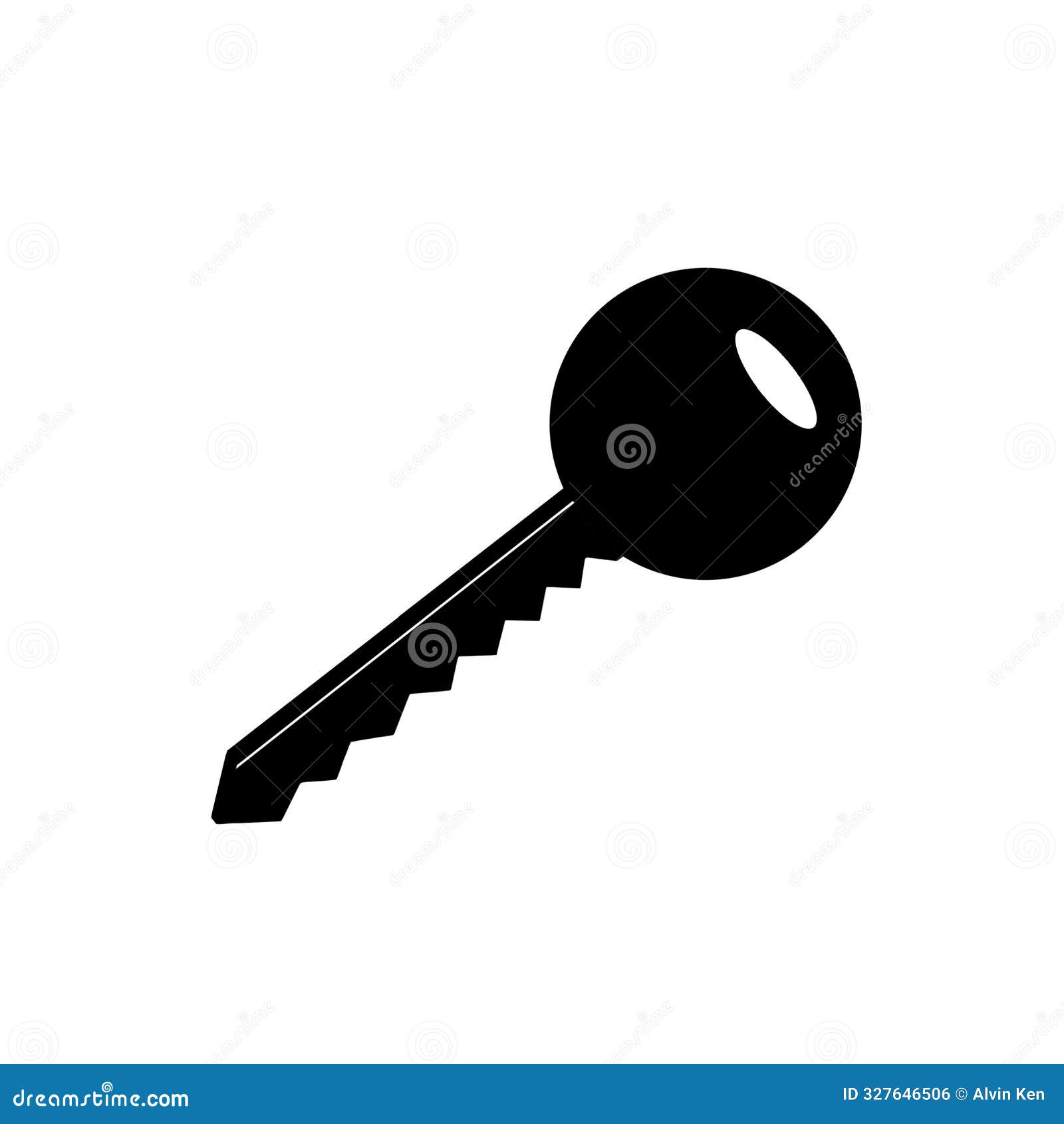 A simple key logo stock illustration. Illustration of simple - 327646506