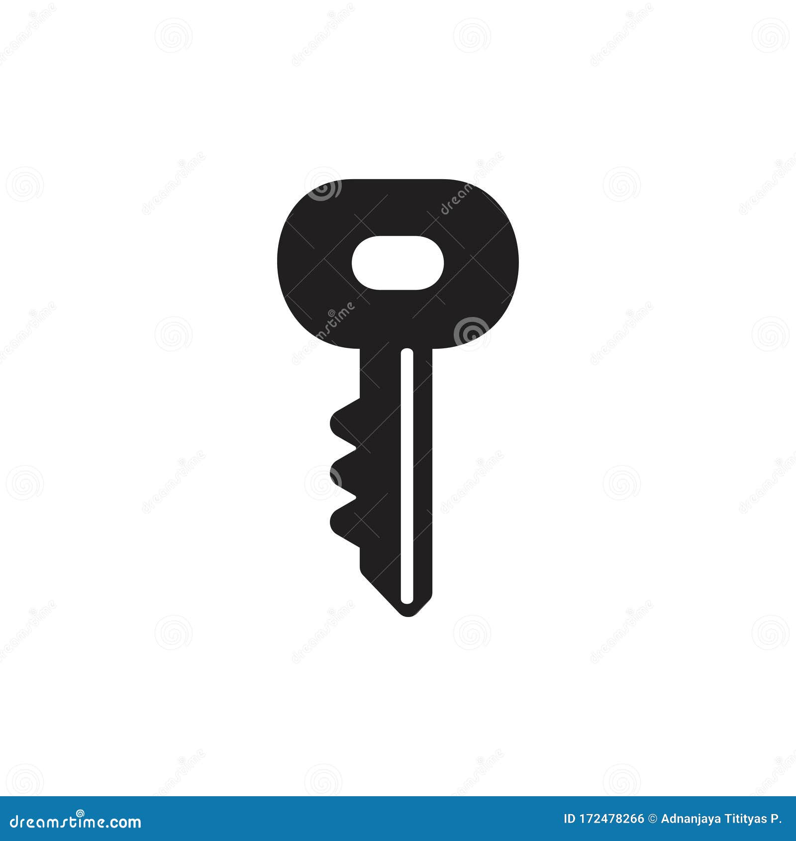 Simple Key Silhouette Vintage Design Vector Stock Vector - Illustration ...