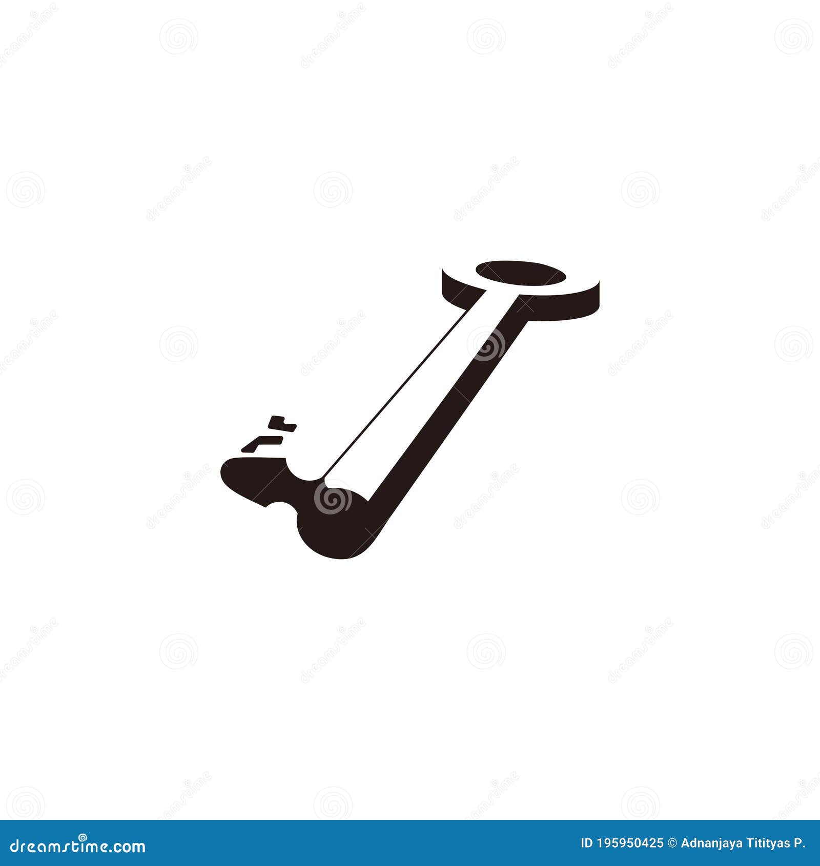 Simple Key Symbol, 3d Negative Space Shadow Design Logo Vector Stock ...