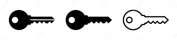 Simple key vector icon set stock illustration. Illustration of keyword ...