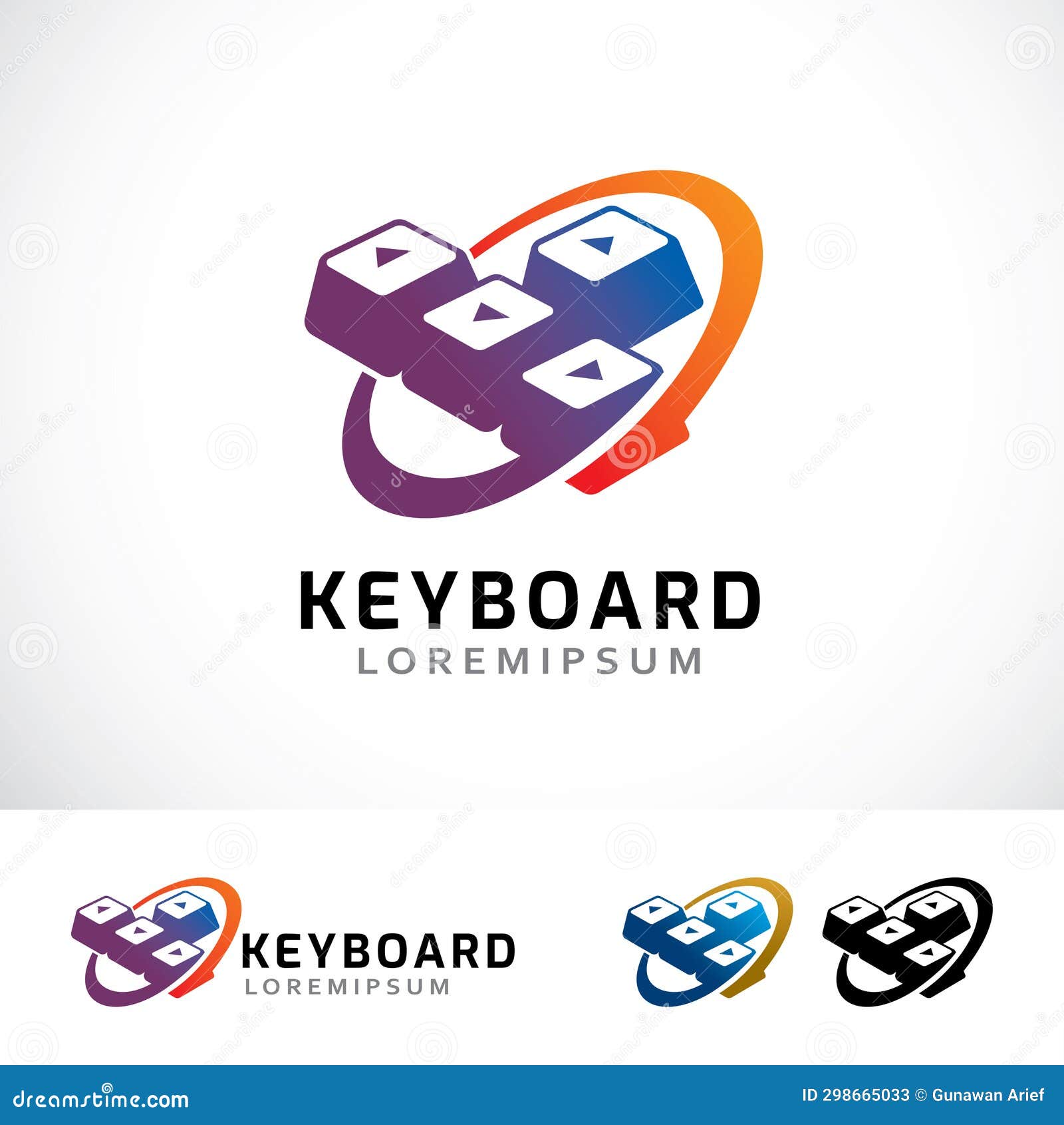 Simple Keyboard Logo Design Template Stock Vector - Illustration of ...