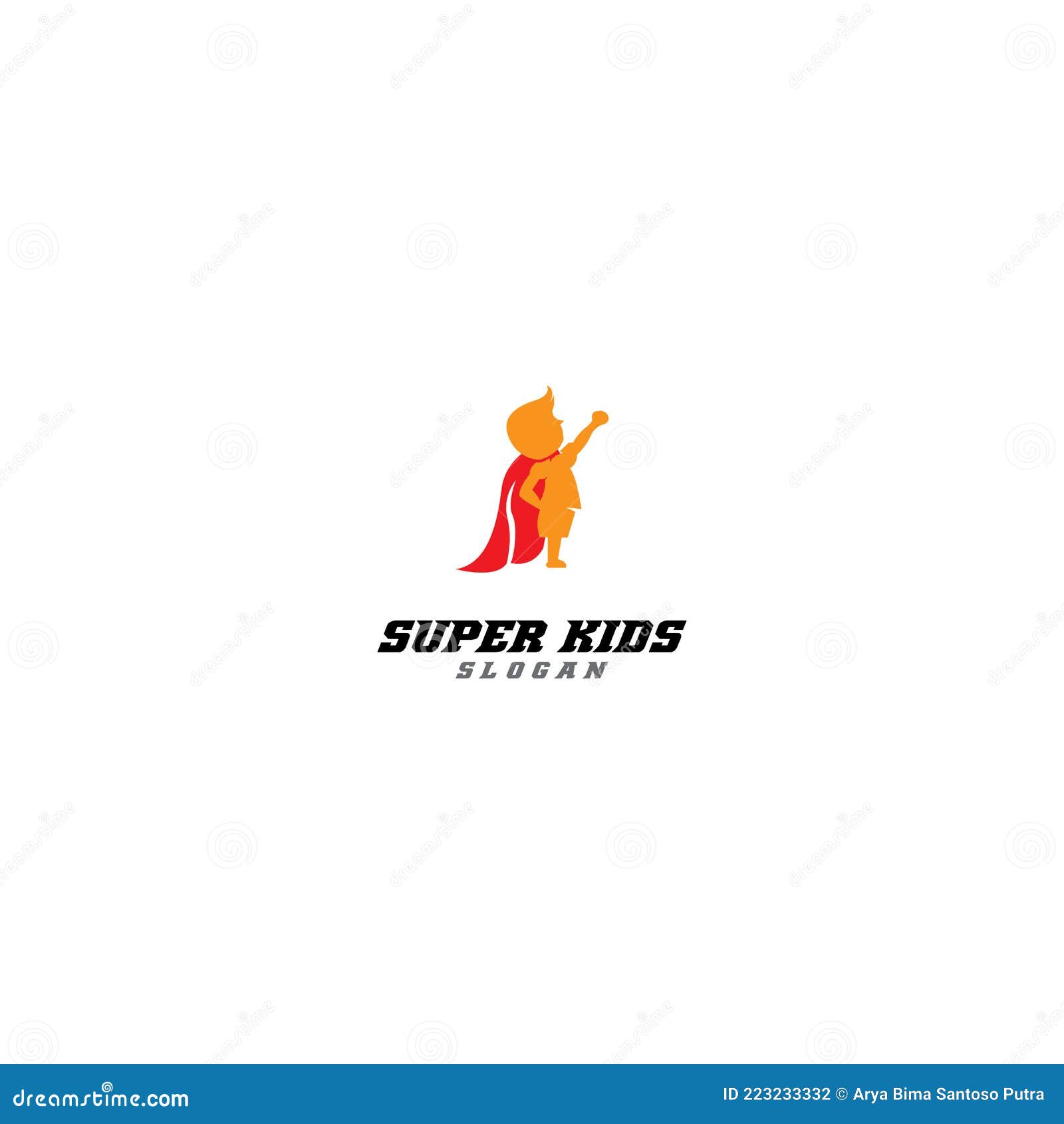 Simple Kids Superhero Icon Vector Logo Stock Illustration ...