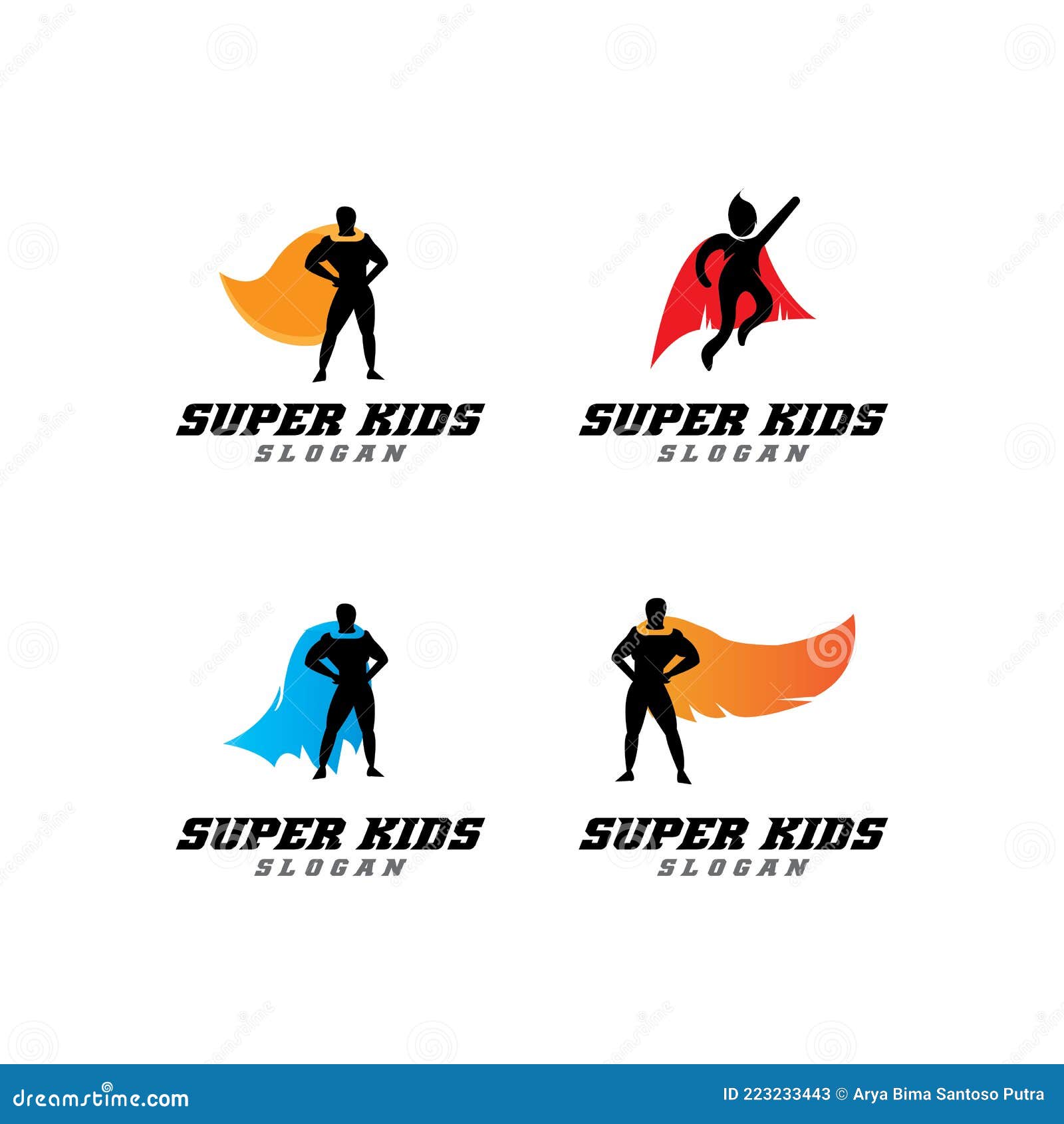 Simple Kids Superhero Icon Vector Logo Stock Illustration ...