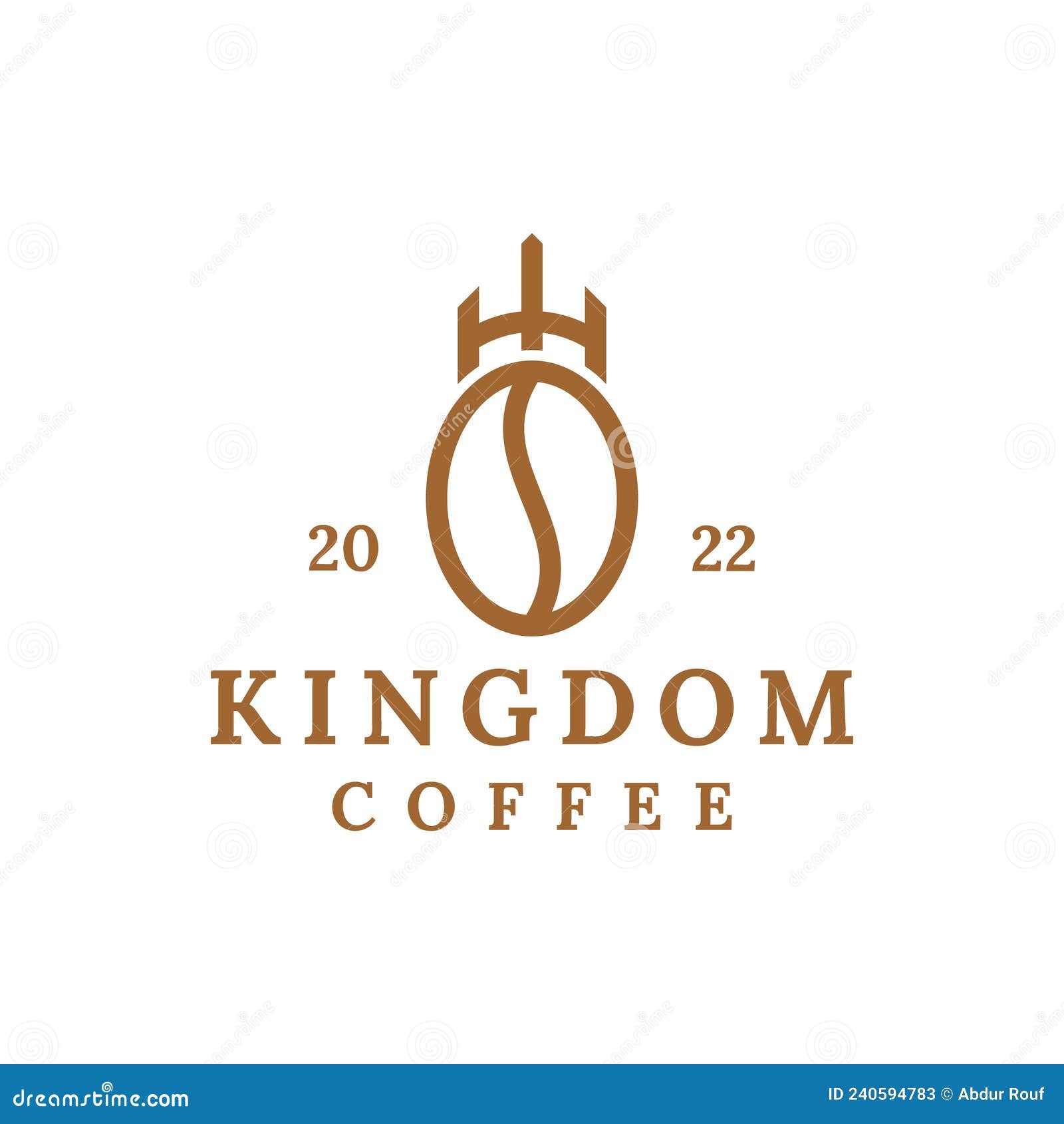 King Coffee Logo,coffee Shop Logo Design Template Stock Illustration ...