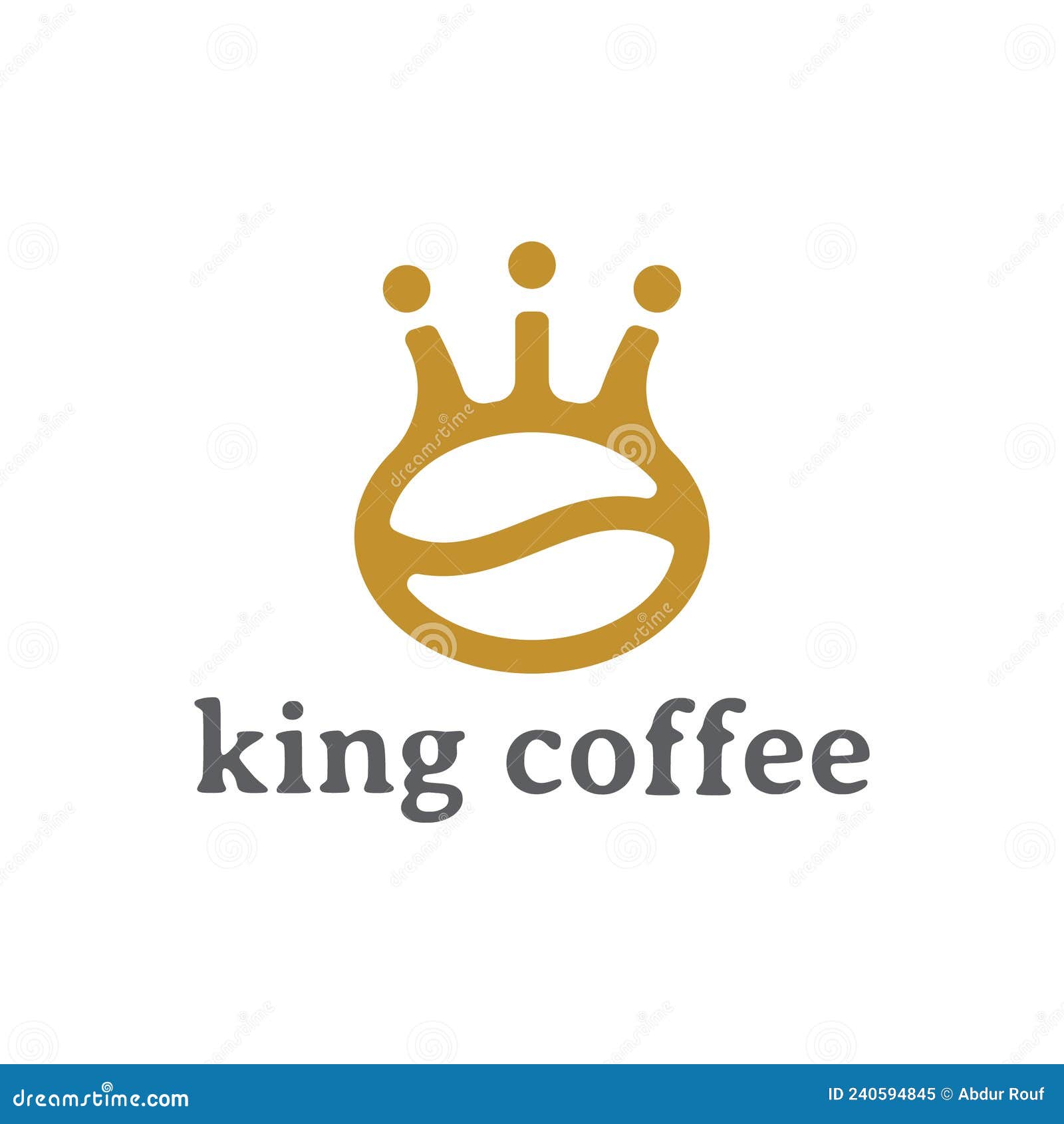King Coffee Logo,coffee Shop Logo Design Template Stock Illustration ...