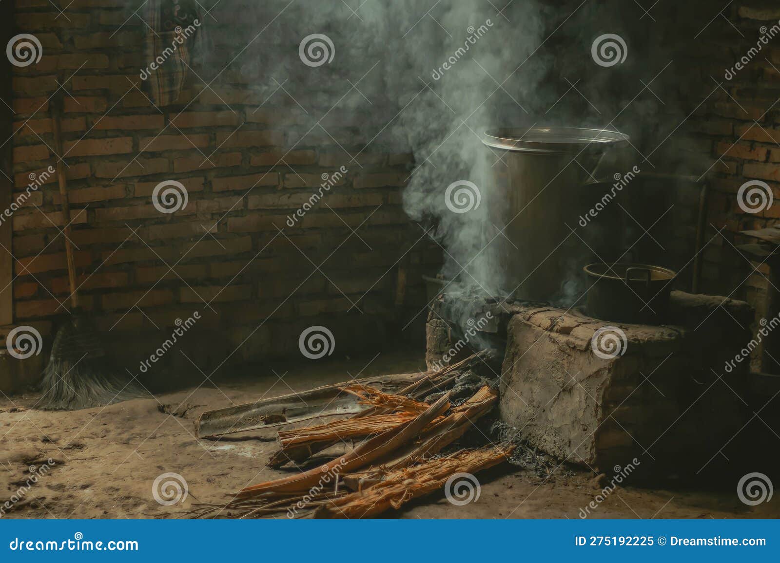 Simple Kitchen in the Countryside Stock Image - Image of screenshot ...