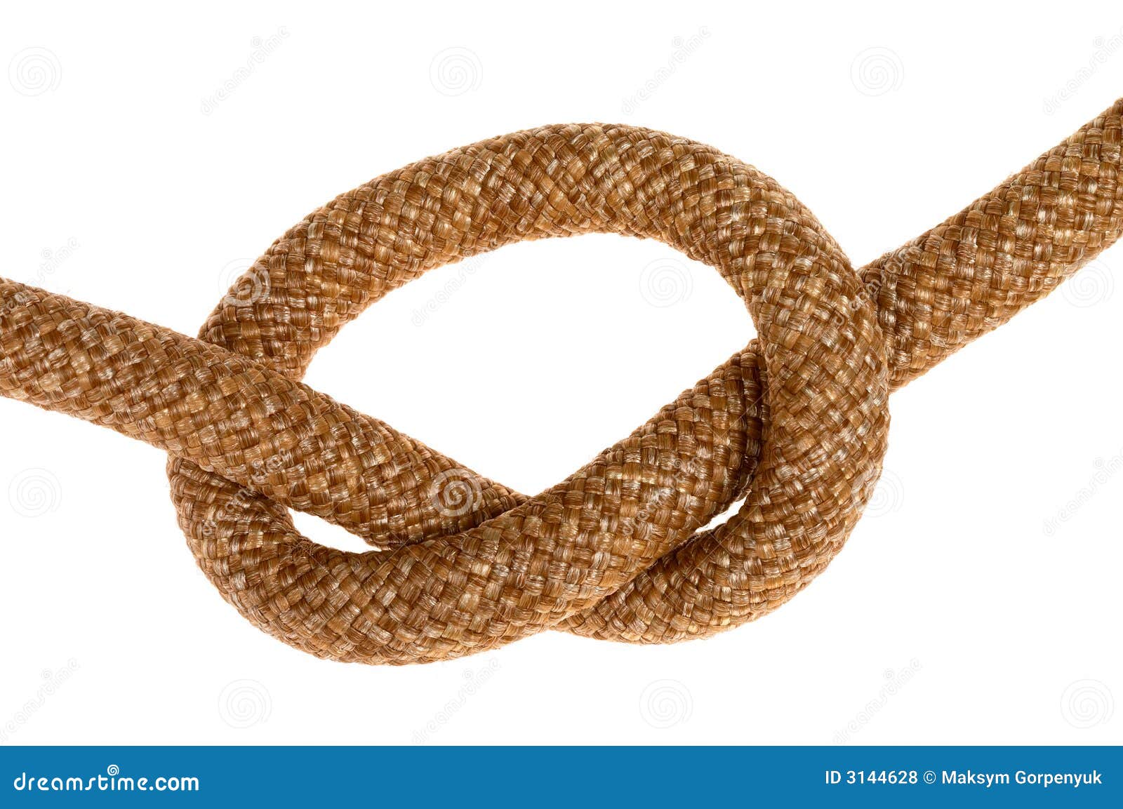 Simple knot on rope stock photo. Image of string, rope - 3144628