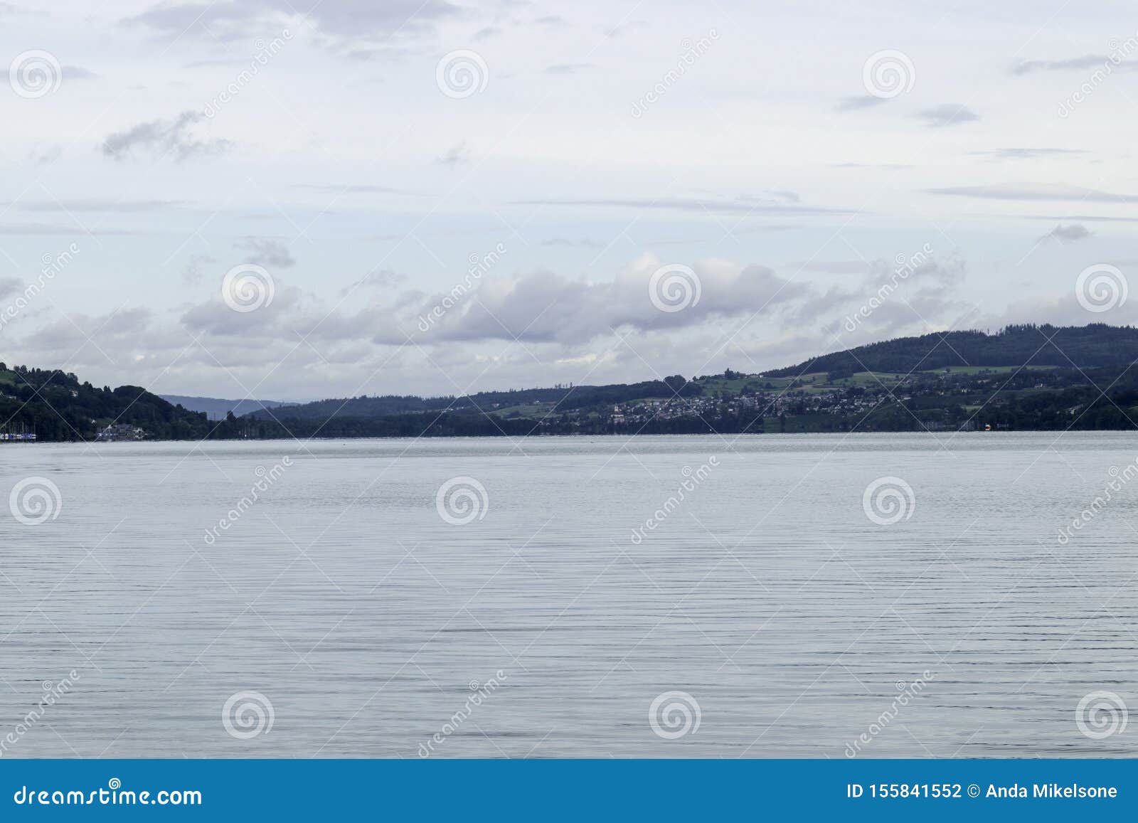 A simple lake view stock photo. Image of outline, back - 155841552
