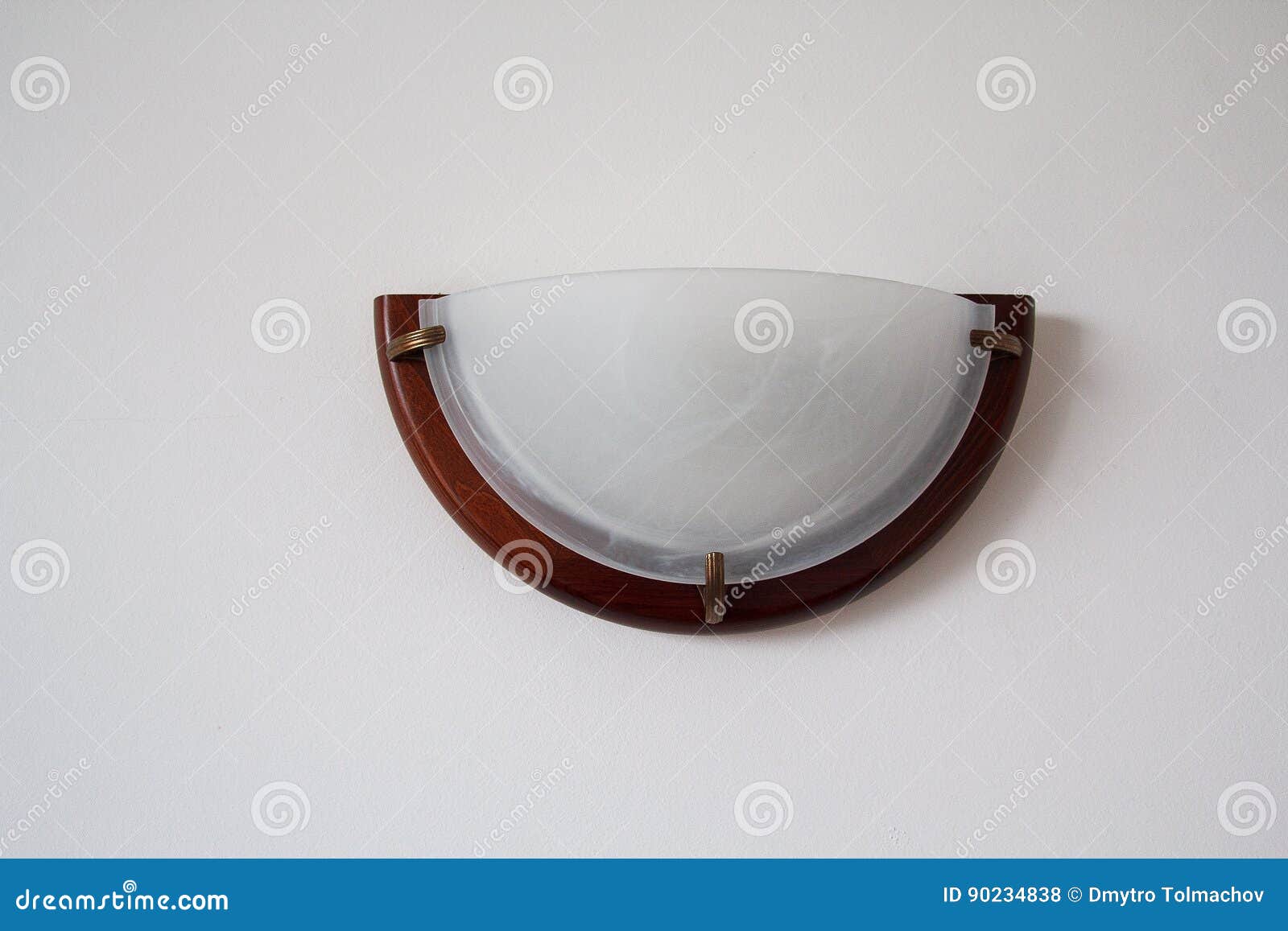 Simple Lamp on the Bedroom Wall Stock Photo - Image of closeup ...