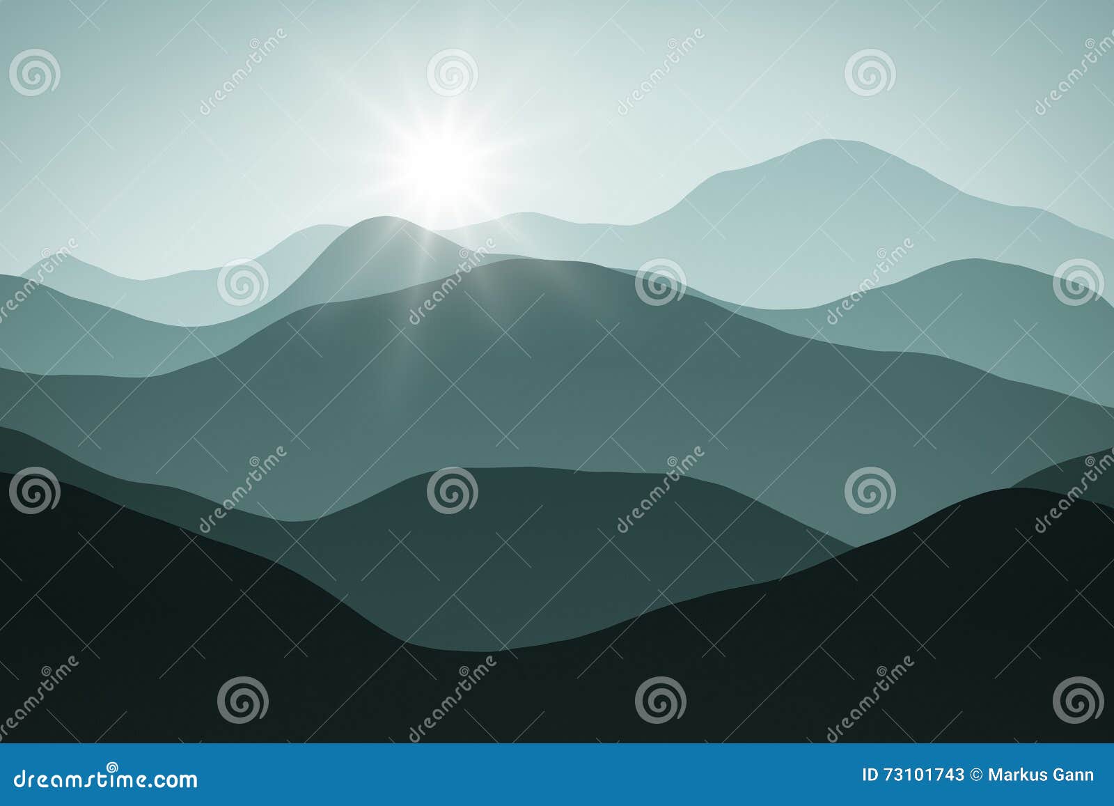 Simple Landscape Background Stock Illustration - Illustration of south ...