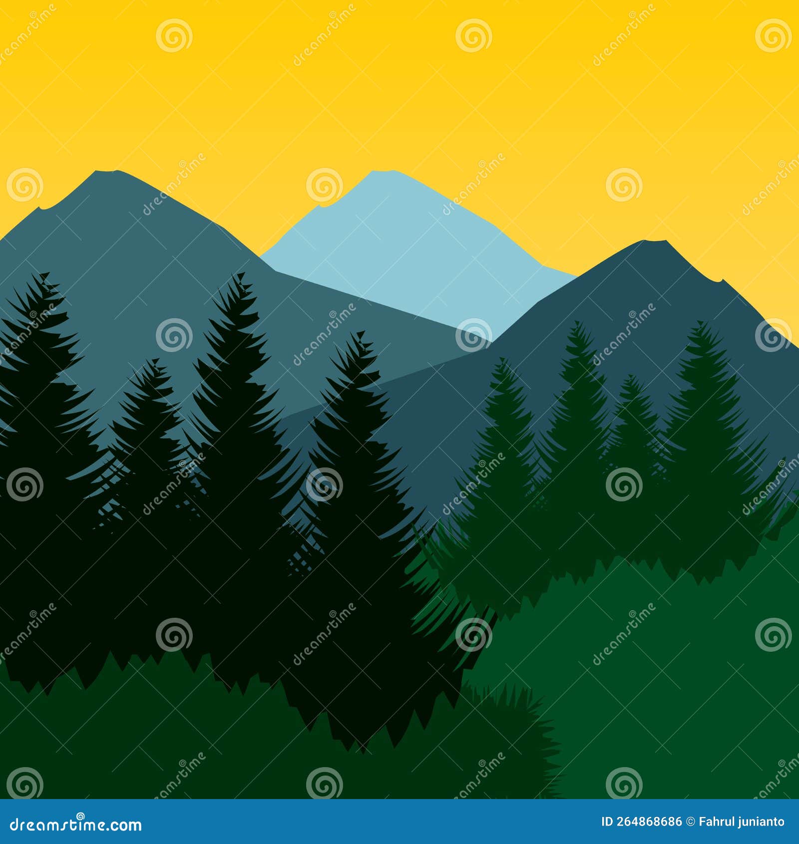 Simple Landscape Background Images Vector Illustration Stock ...