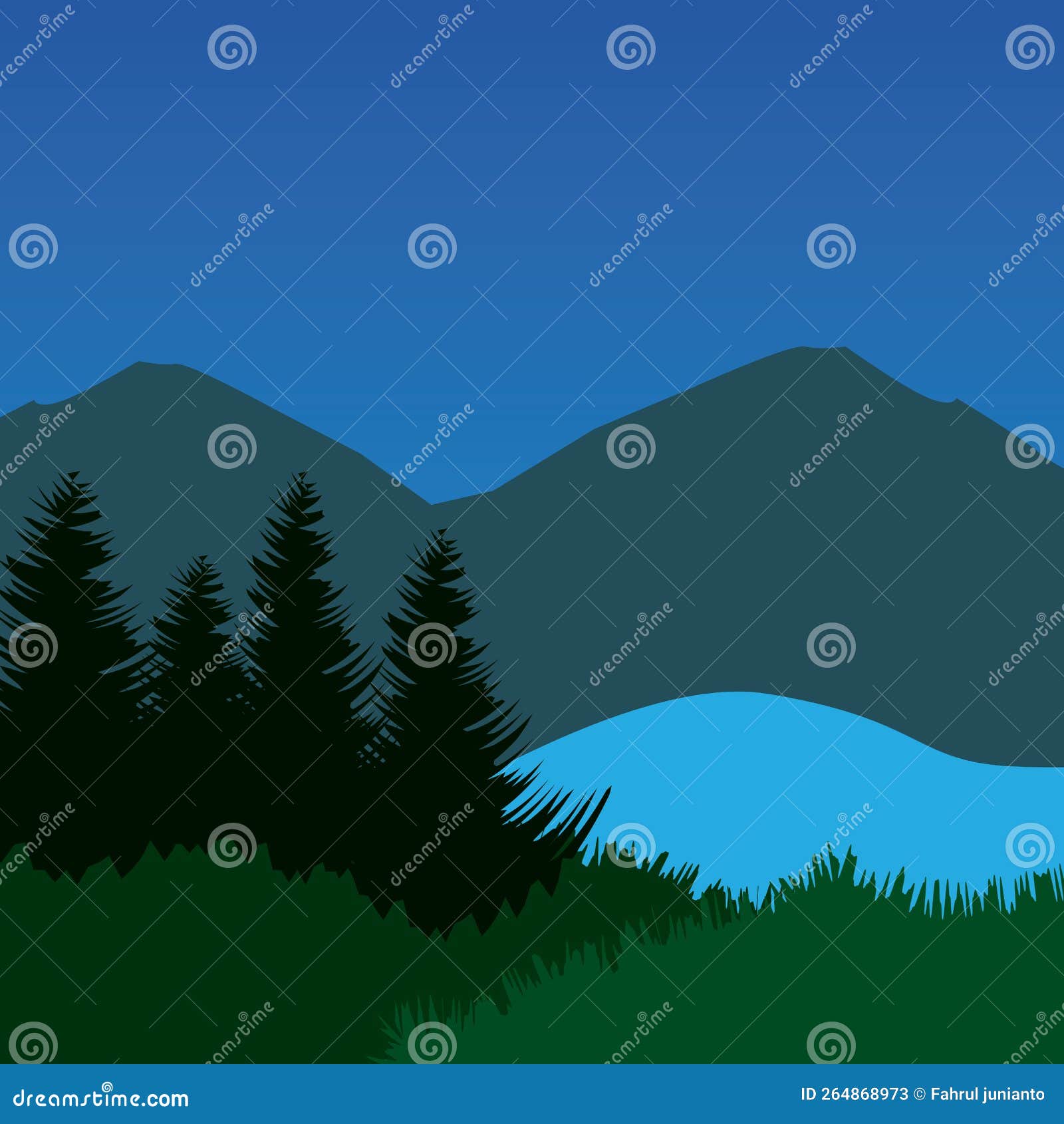 Simple Landscape Background Images Vector Illustration Stock ...