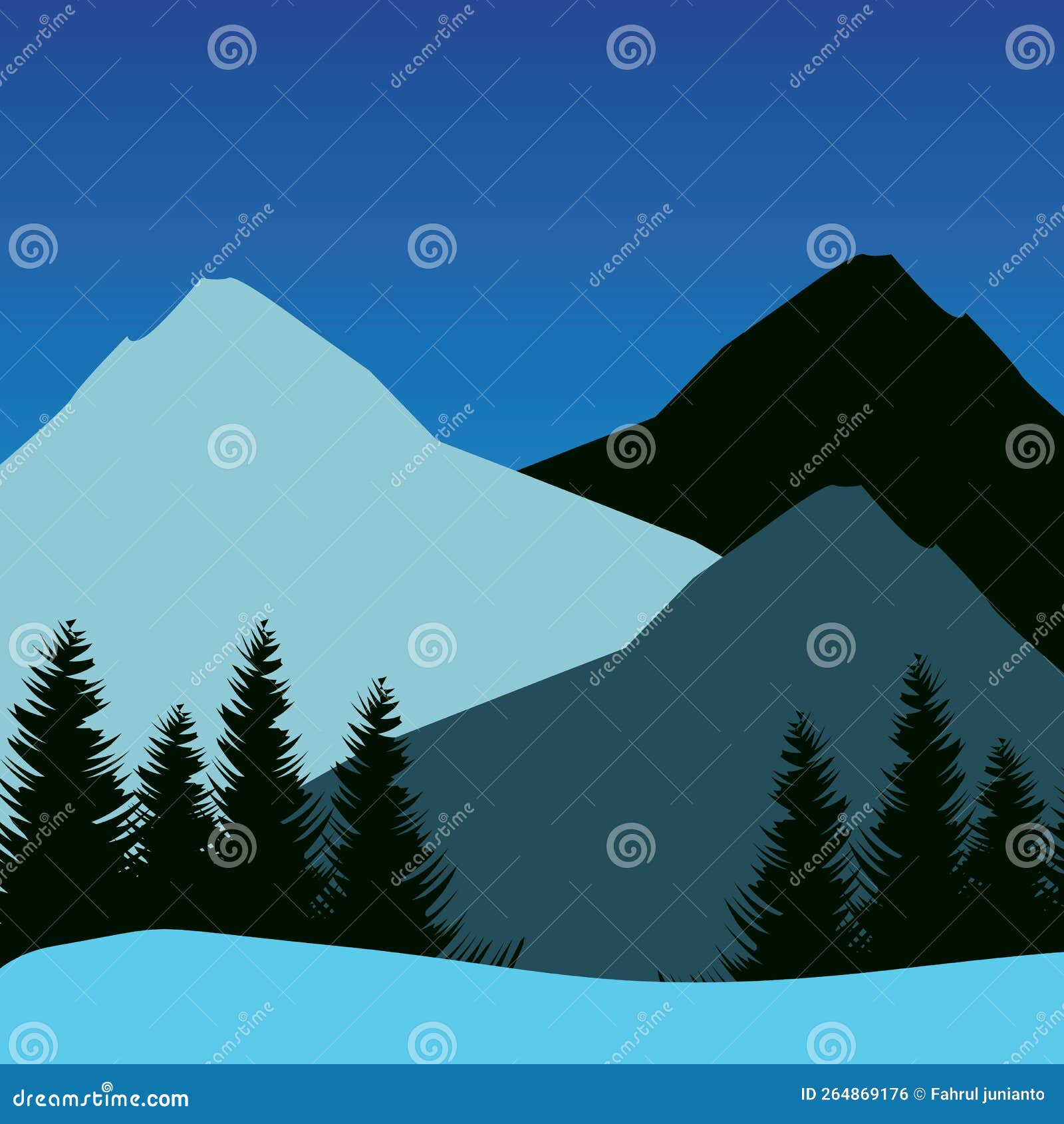 Simple Landscape Background Images Vector Illustration Stock ...