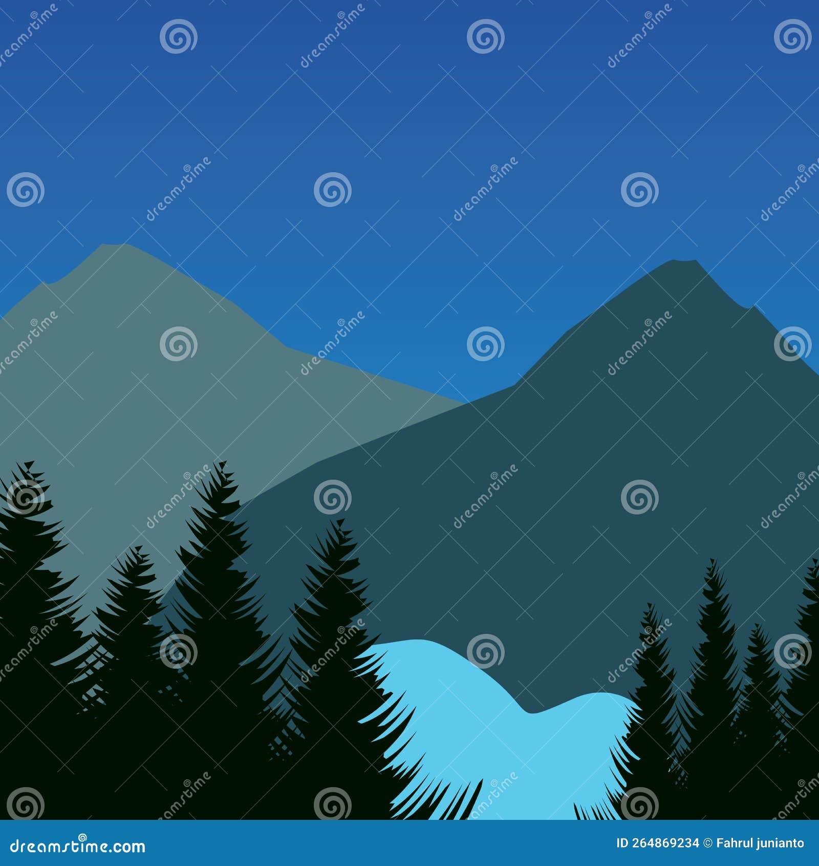 Simple Landscape Background Images Vector Illustration Stock ...