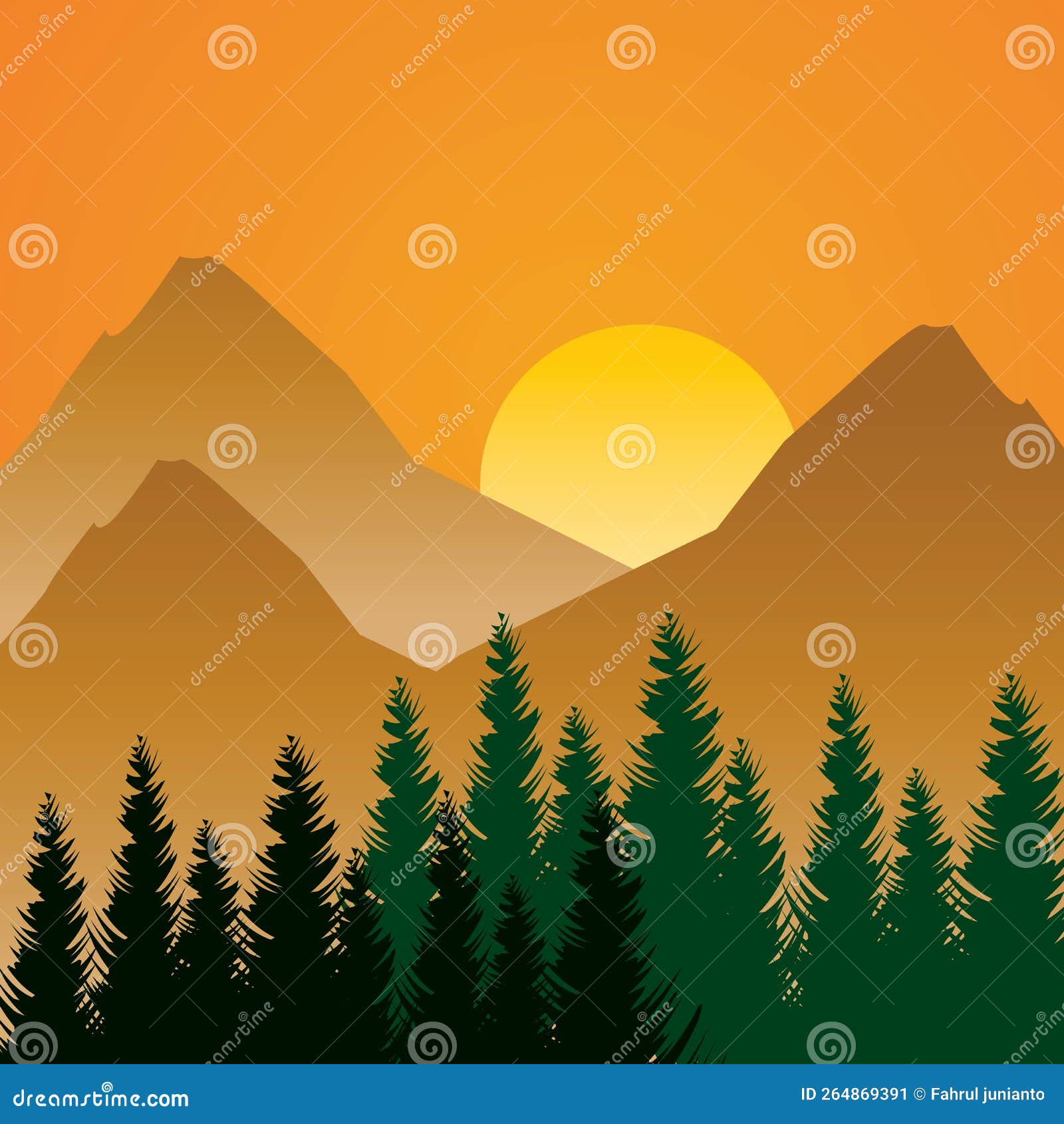 Simple Landscape Background Images Vector Illustration Stock ...