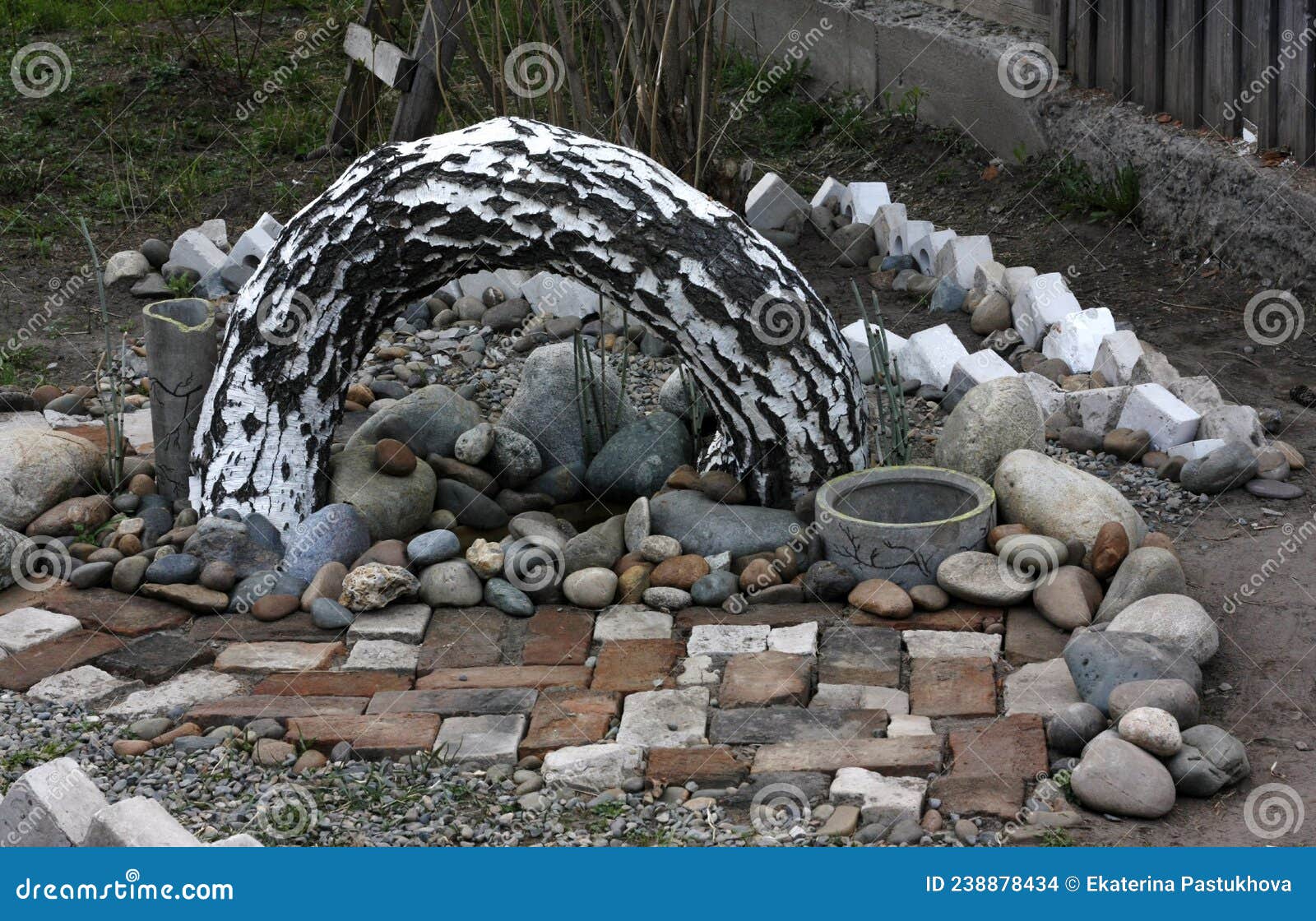 Simple Landscape Design with Natural Elements Stock Photo - Image of ...