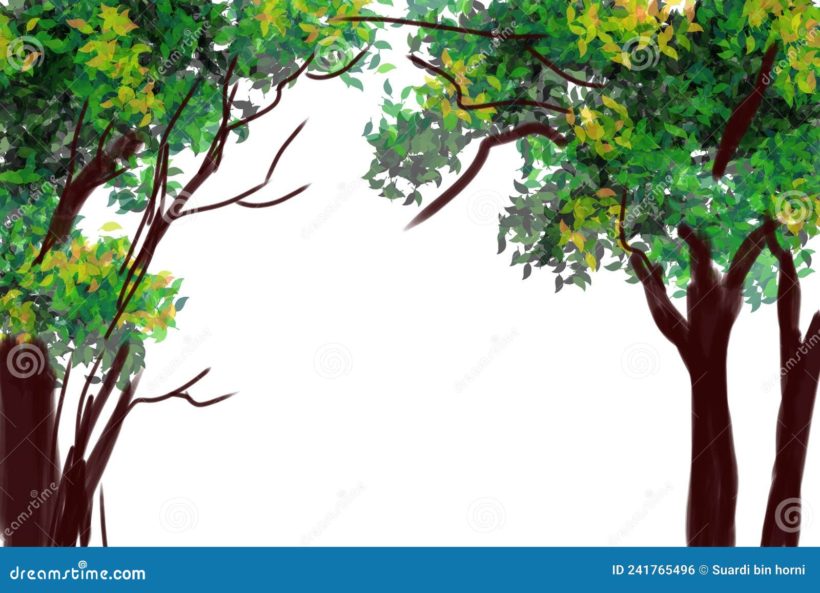Simple Landscape Illustration for Background or Wallpaper Stock ...